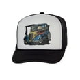 Men's Vintage Custom Hot Rod Hat Snapback Trucker Baseball Hat, Black ...