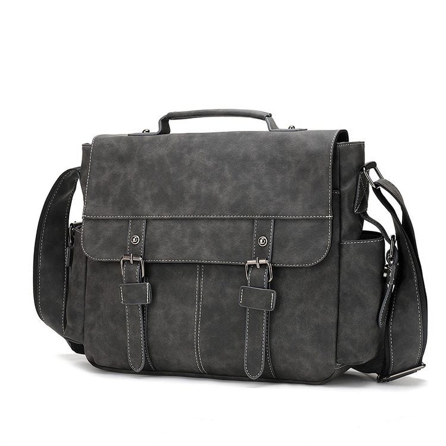 Xeie Thuk Men's Vintage Designer Briefcase PU Leather Tote Business ...