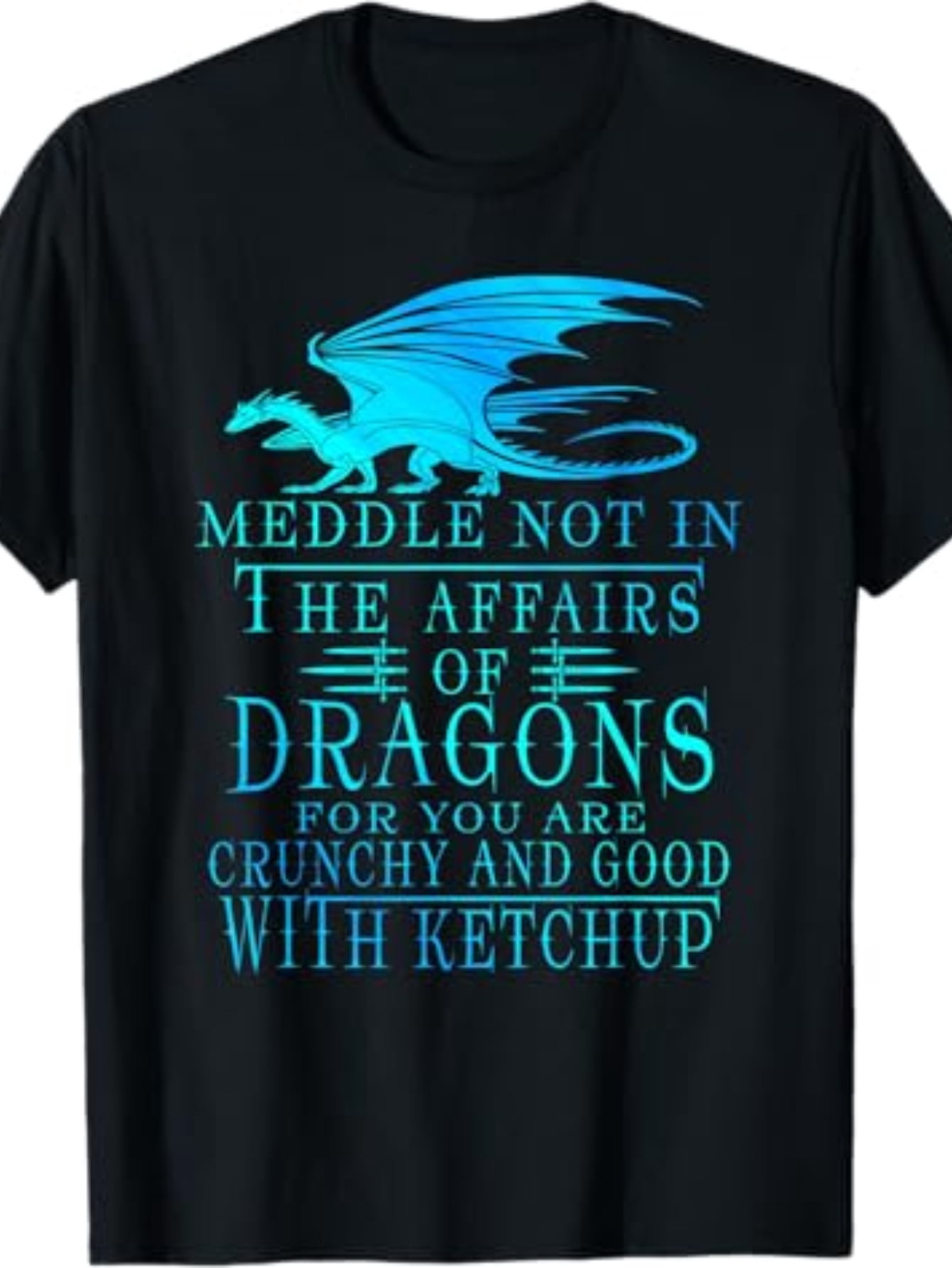 Men's Vintage Dragon Graphic T-Shirt - "Meddle Not in the Affairs of ...