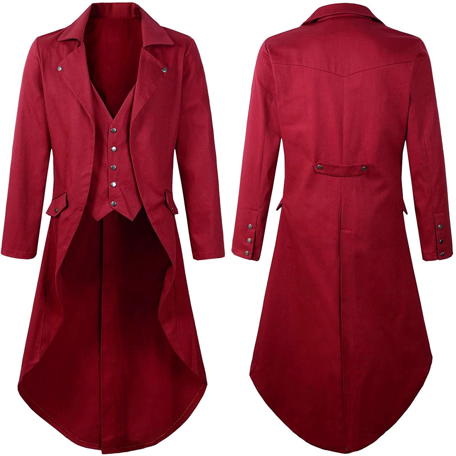 Victorian Coat Women Wipalo Women Gothic Steampunk Long Tailcoat Lace ...