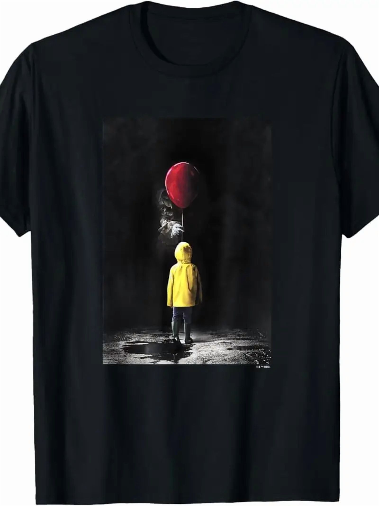 Men's Vintage-Inspired Cotton T-Shirt with Iconic Pennywise & Georgie ...
