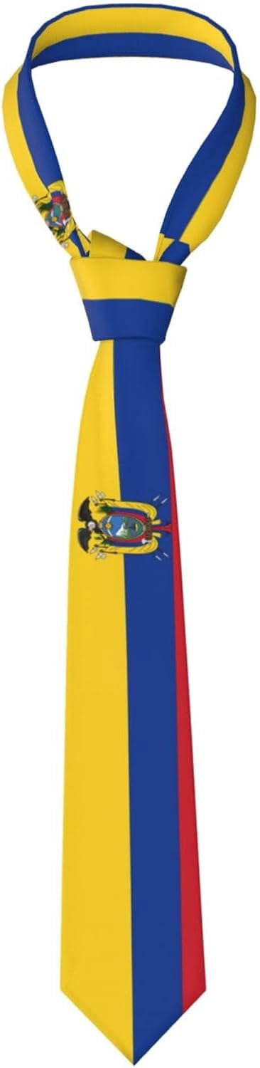 Men's Vintage Mexican Flag Neck Tie Formal Classic Tie Vintage Ecuador ...