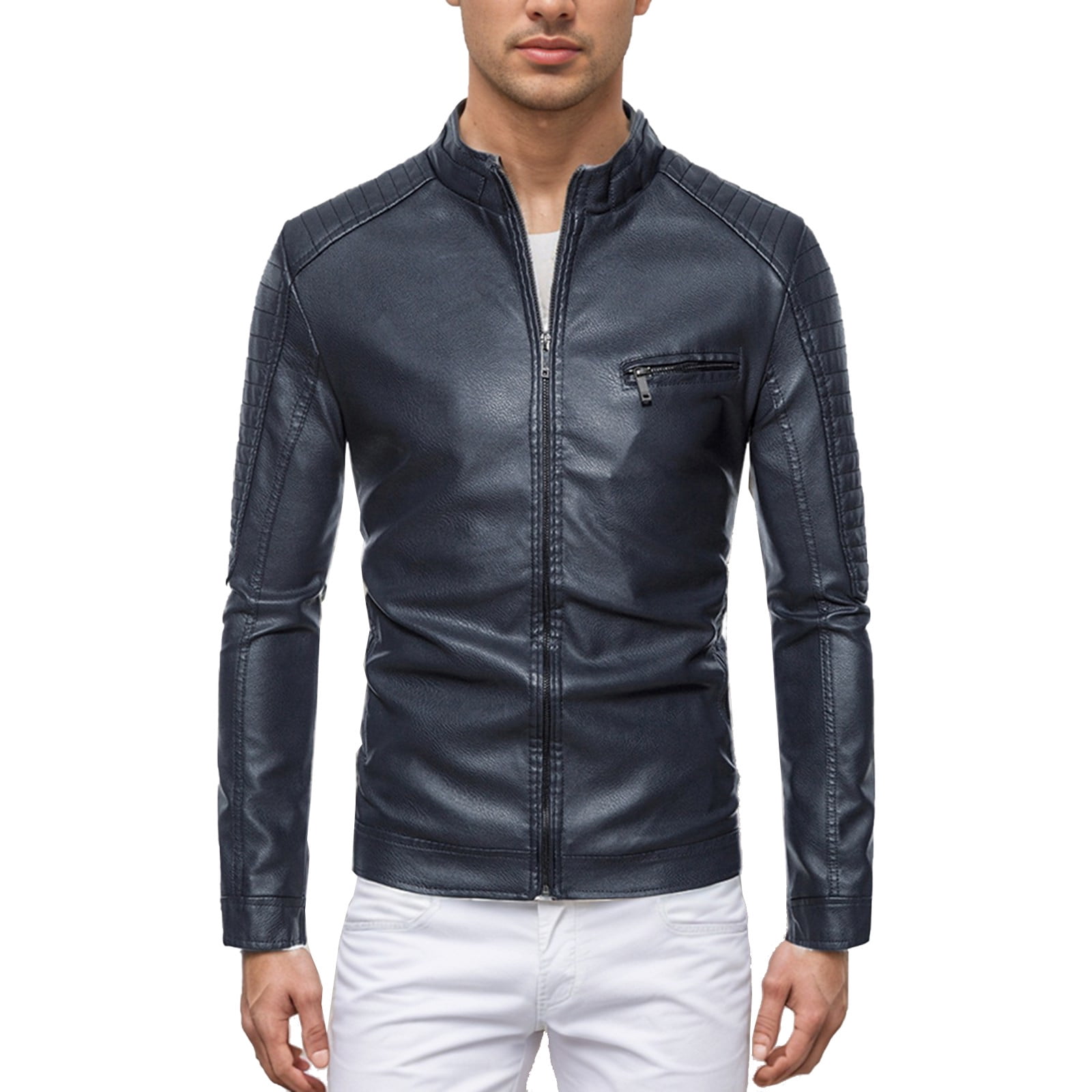 Men's Vintage Motorcycle Jacket Riding Motorbike Leather MOTORCYCLE ...