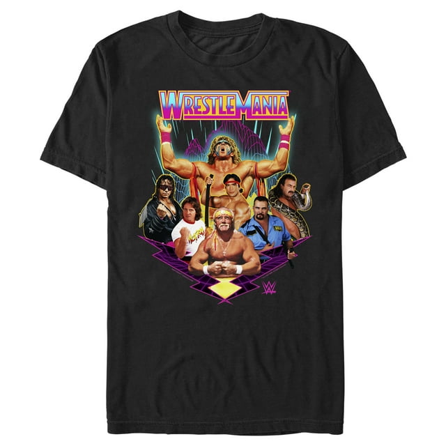 Men's WWE Futuristic WrestleMania Team Graphic Tee Black Large ...