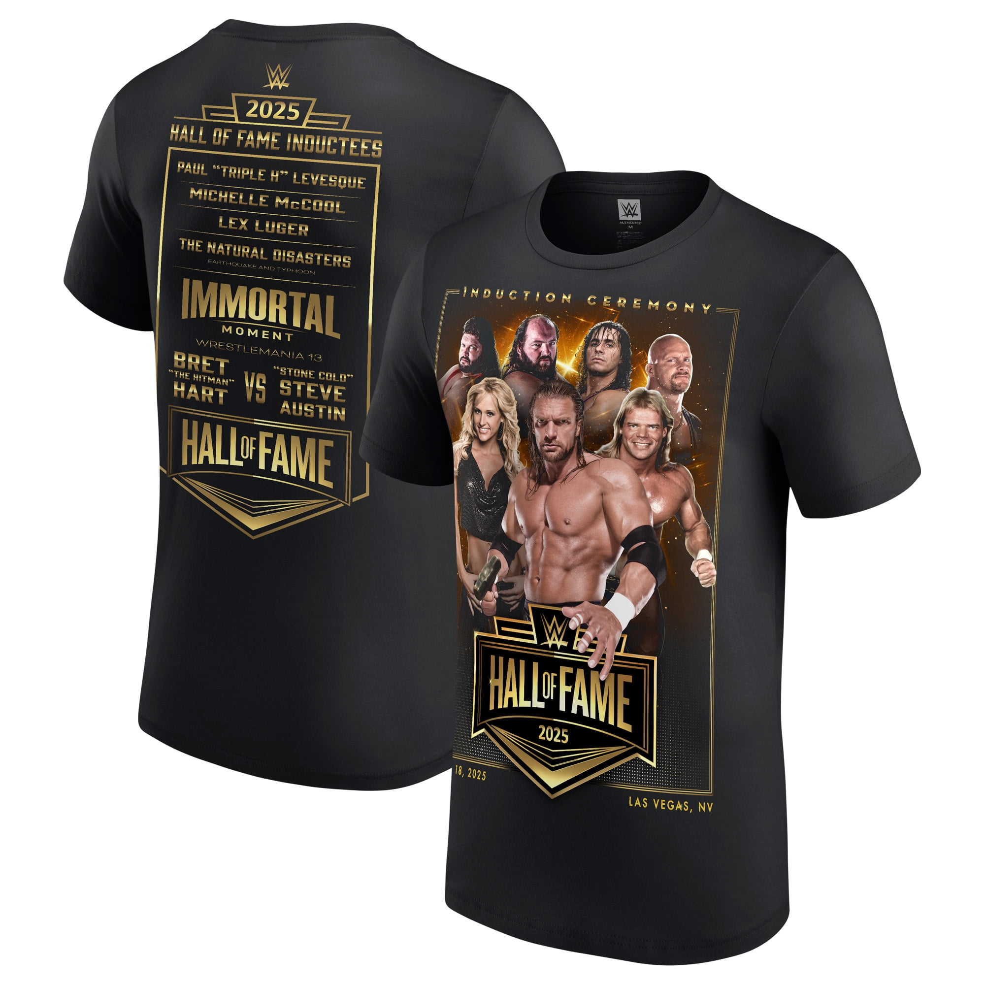 Men's WWE Hall of Fame 2025 Class T-Shirt - Black - Walmart.com