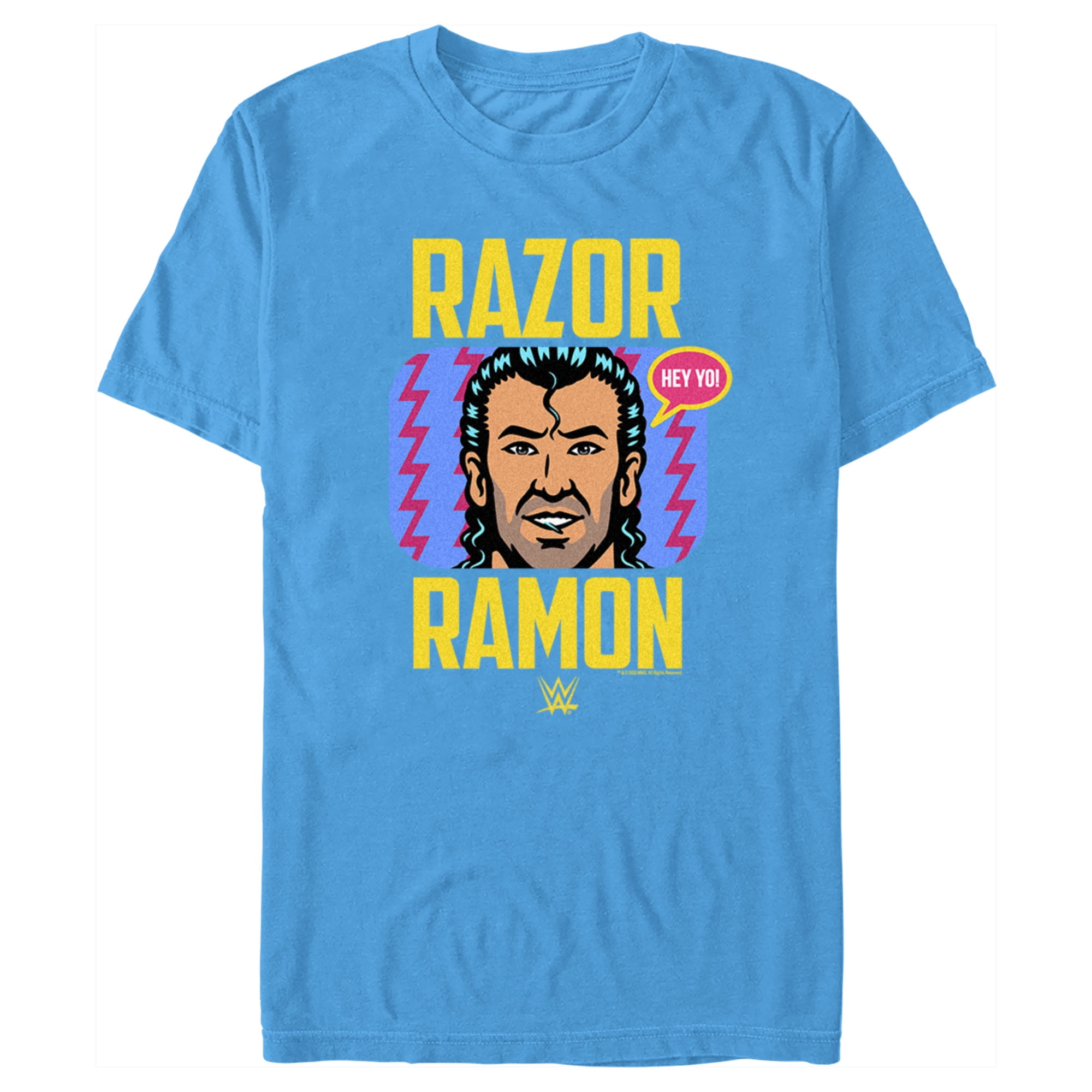 Men's WWE Razor Ramon Comic Graphic Tee Turquoise 2X Large - Walmart.com