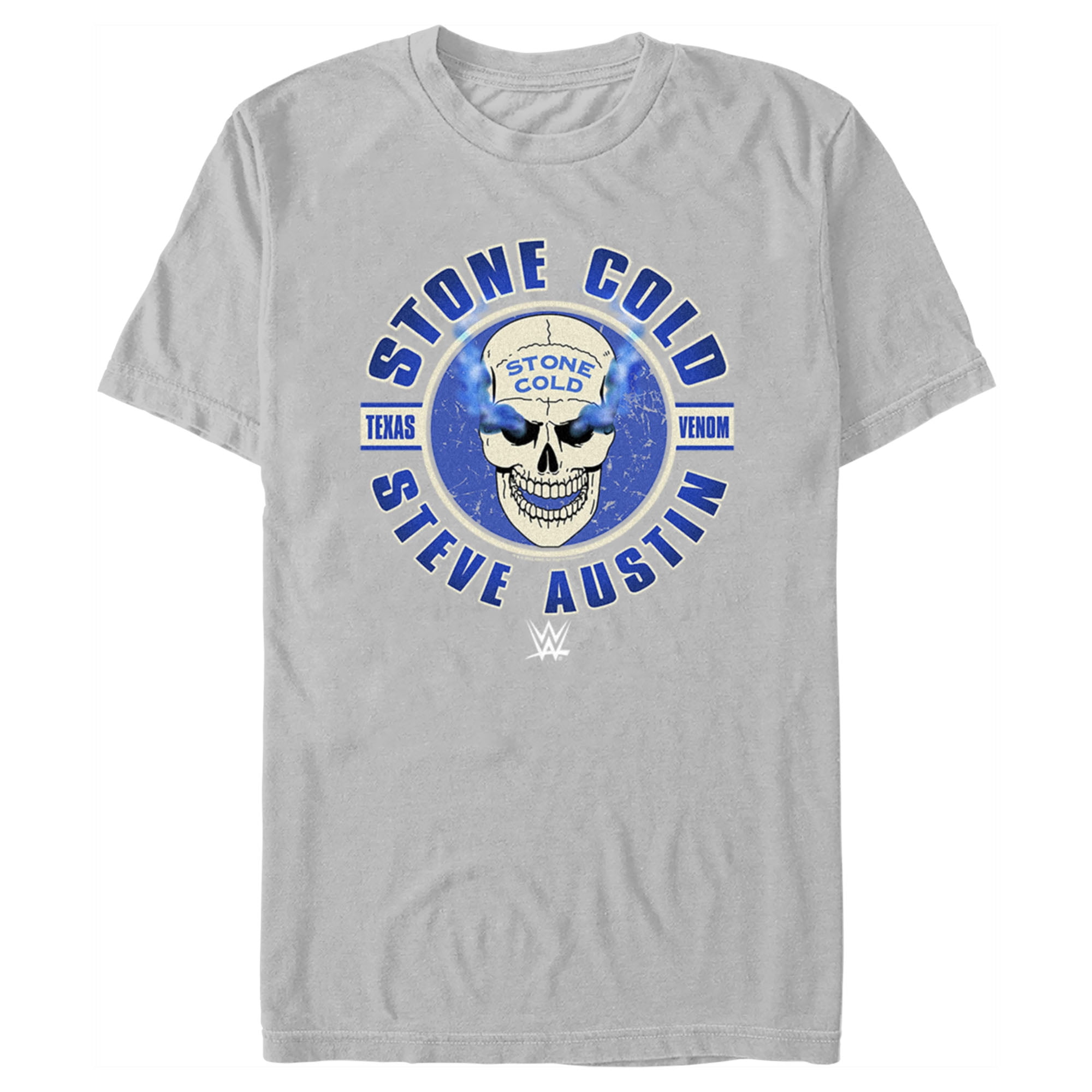 Men's WWE Stone Cold Steve Austin Texas Venom Logo Graphic Tee Silver ...