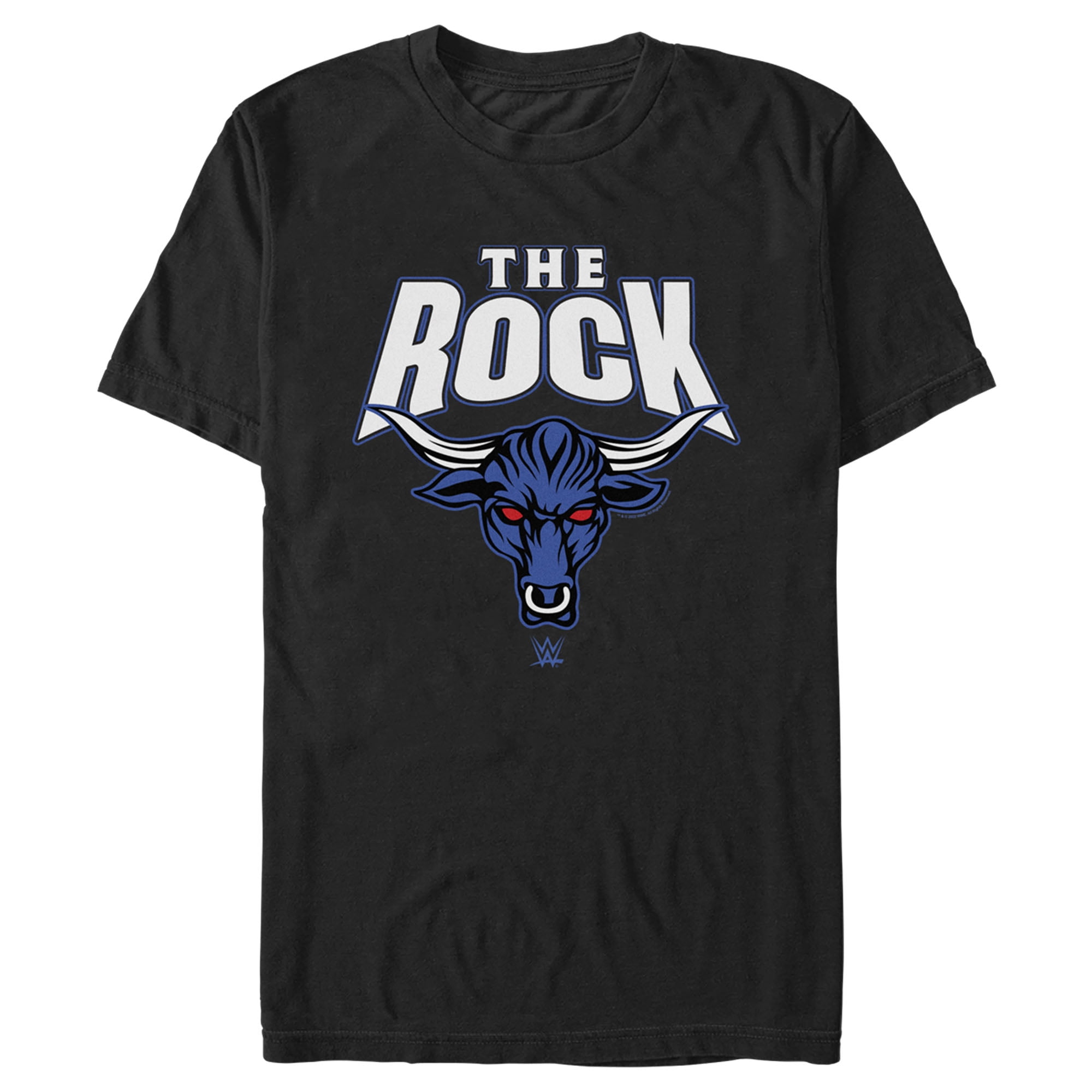 Men's WWE The Rock Bull Logo Graphic Tee Black 2X Large - Walmart.com