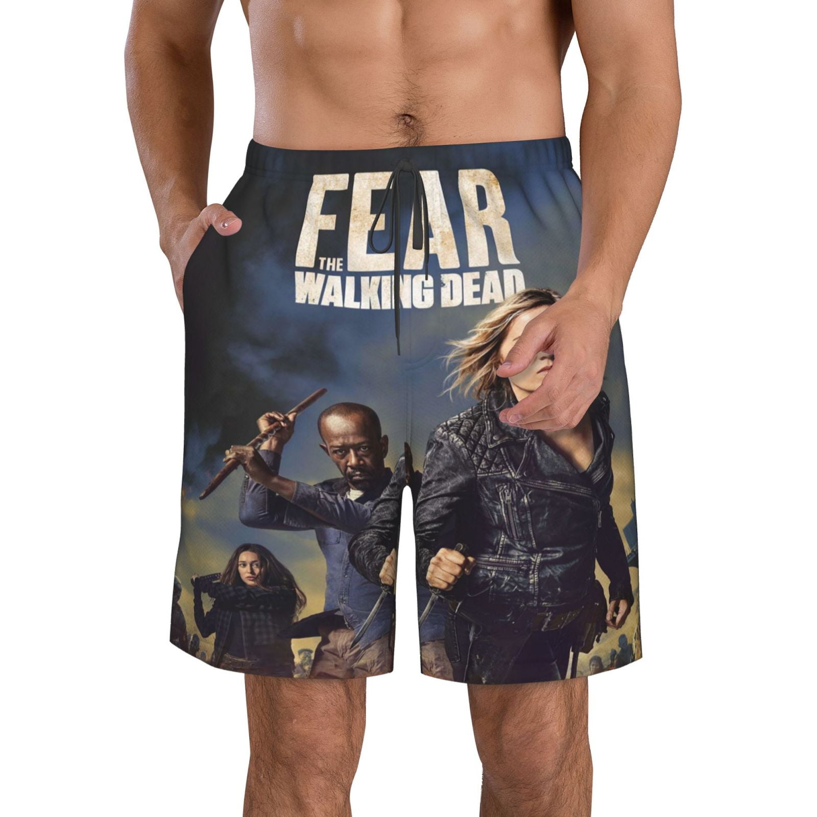 Men's Walking Dead Beach Shorts Hot Summer Swim Trunks Sports Running ...