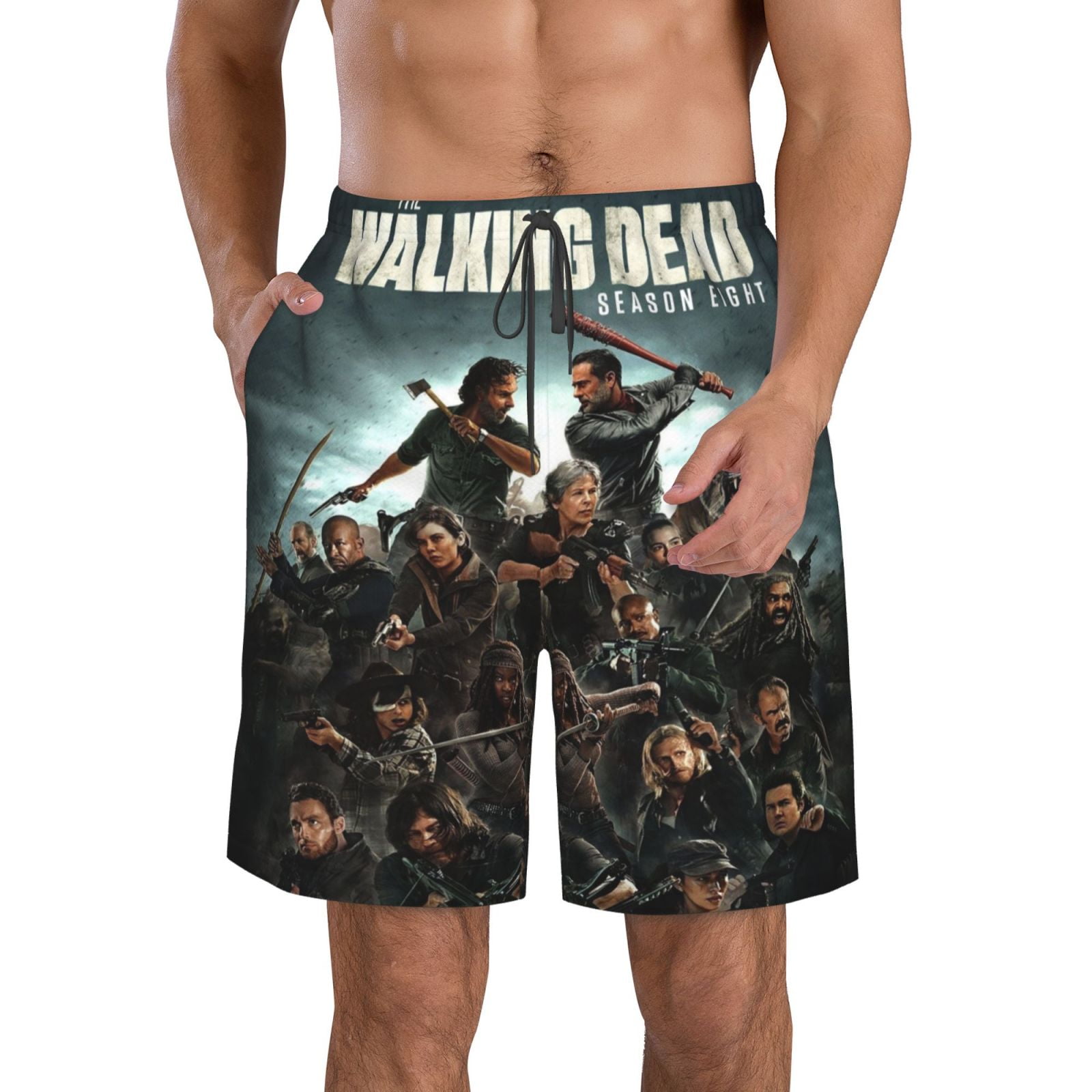 Men's Walking Dead Beach Shorts Hot Summer Swim Trunks Sports Running ...