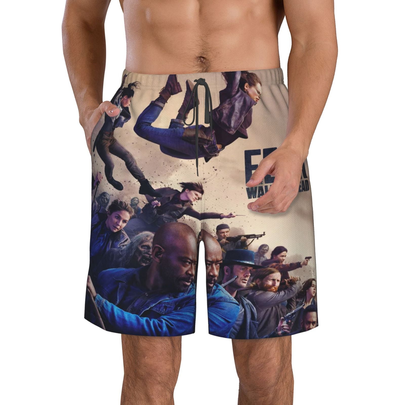 Men's Walking Dead Beach Shorts Hot Summer Swim Trunks Sports Running ...