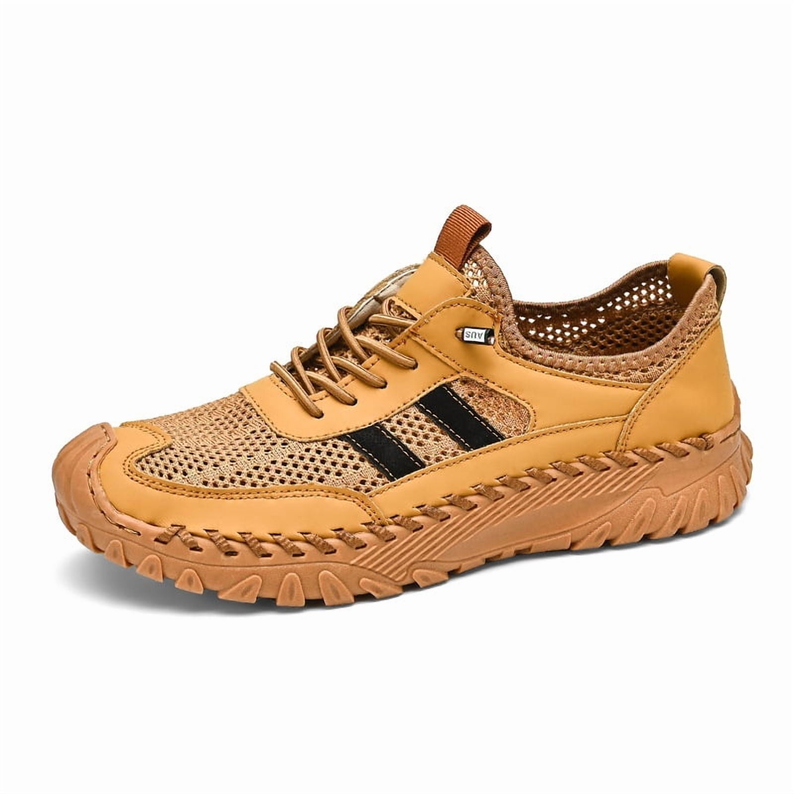 Men's Walking Shoes - with foot arch pad & Breathable Mesh Upper ...