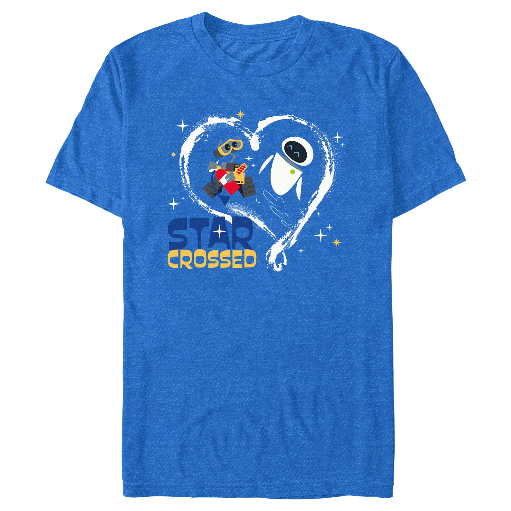 Men's Wall-E Star Crossed Couple Graphic Tee Royal Blue Heather Medium ...