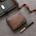 Men's Wallet Short Version 2025 New Solid Color Youth Simple Wallet ...