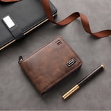 Men's Wallet Short Version 2025 New Solid Color Youth Simple Wallet ...