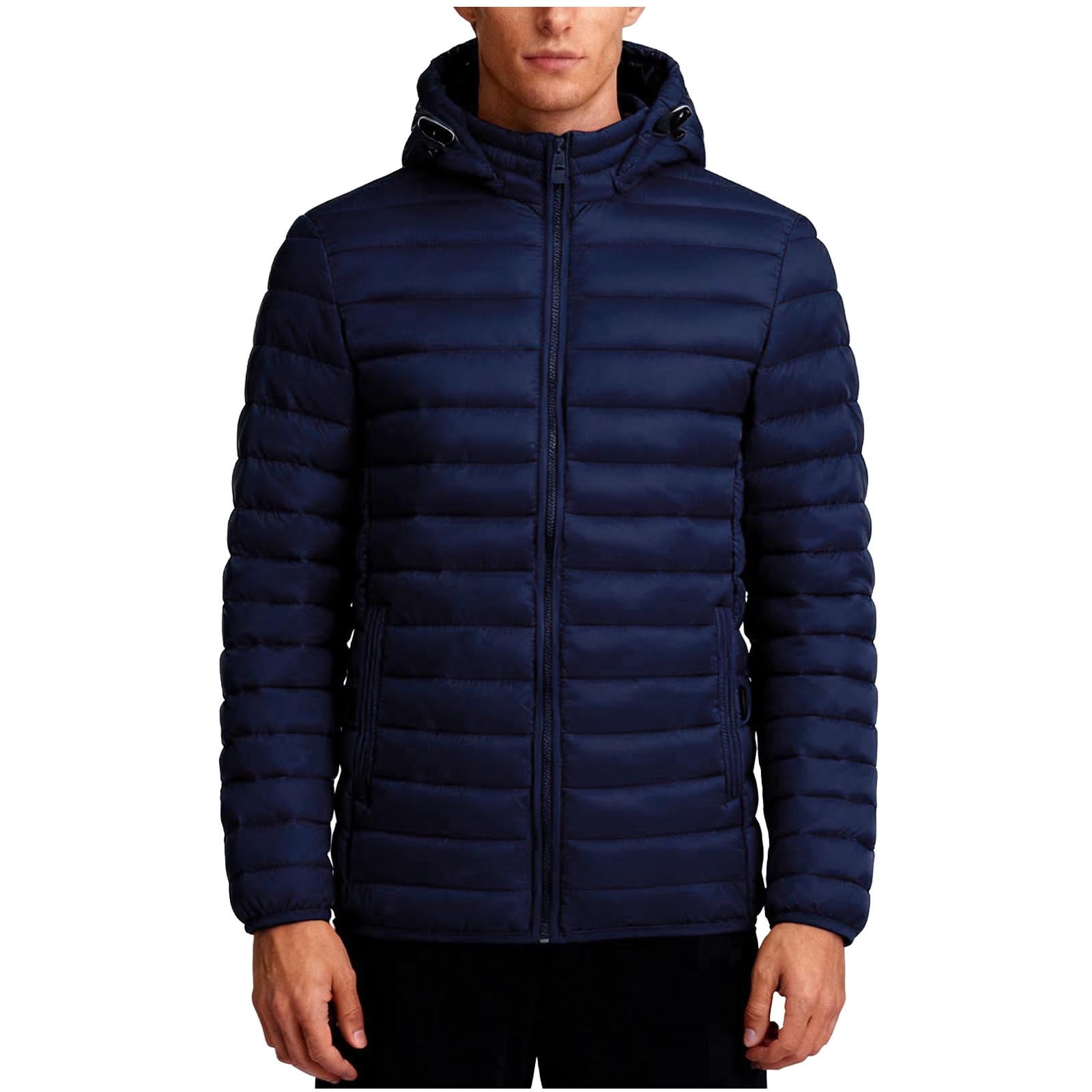 Men's Warm Down Jacket Lightweight Hooded Winter Coats Puffer Jackets ...