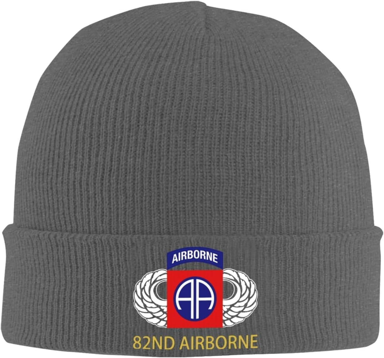 Men's Warm Winter Hats 82nd Airborne Division Acrylic Knit Cuff Beanie ...
