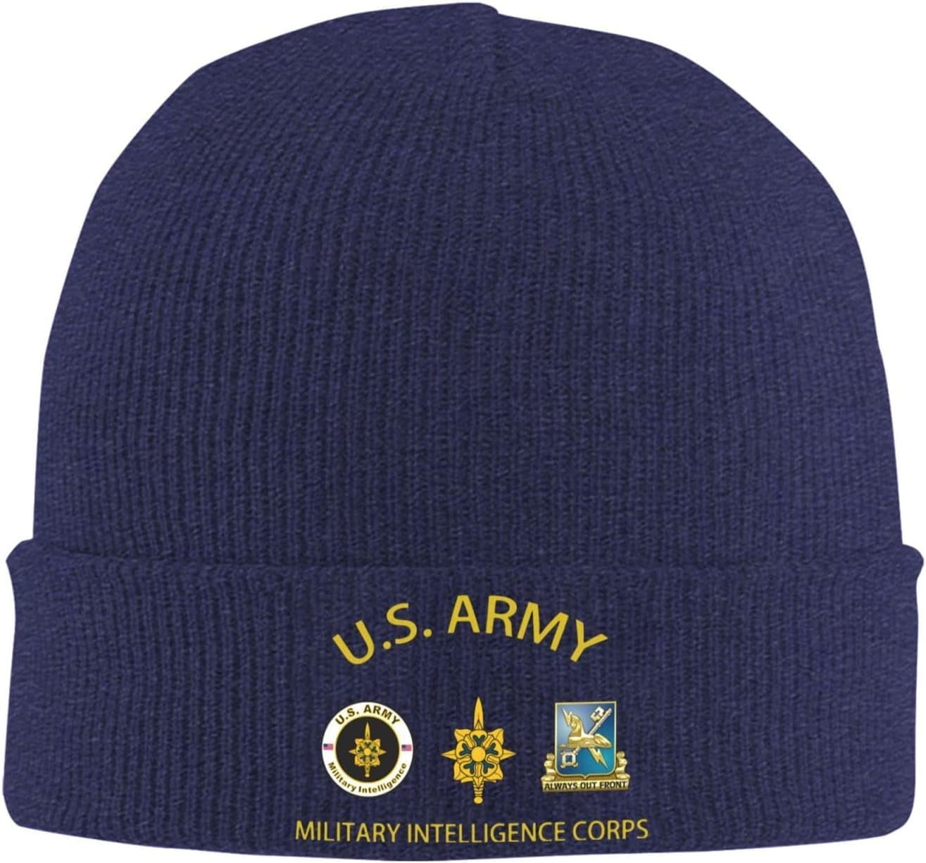 Men's Warm Winter Hats Us Army Military Intelligence Corps Veteran ...