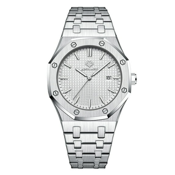 Men's Watch Calendar Men's Wristwatch Waterproof Sports Steel Band ...