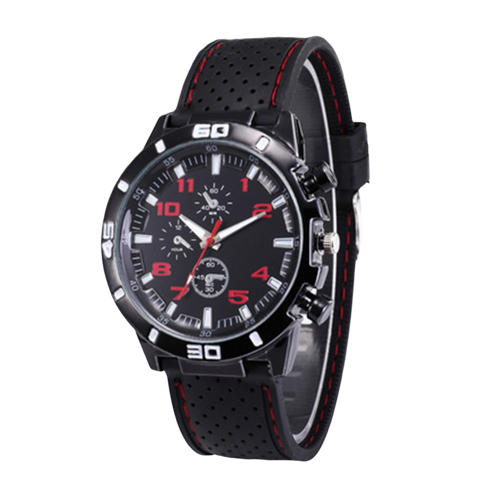 Men's Watch Frosted Leather Wind Up Watches for Men No Battery Strap ...