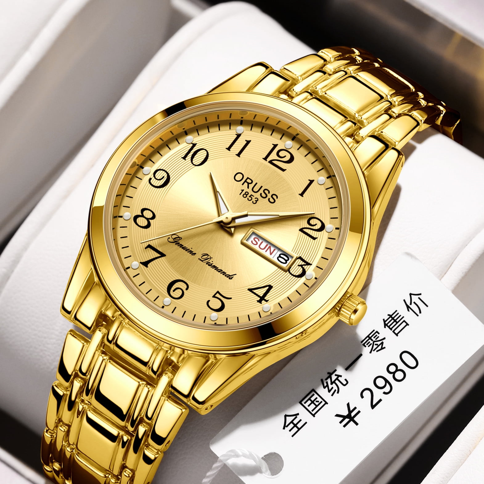 Middle-aged men's watch, elderly watch, large digit quartz watch, new ...