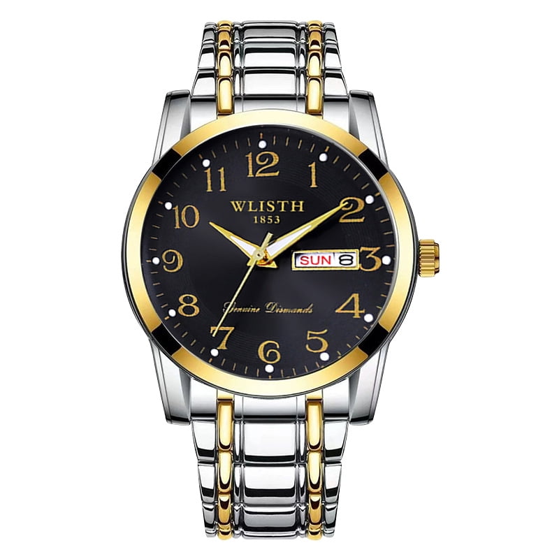 Men's Watch with Dual Calendar, Luminous Function, Large Numbers, Water ...