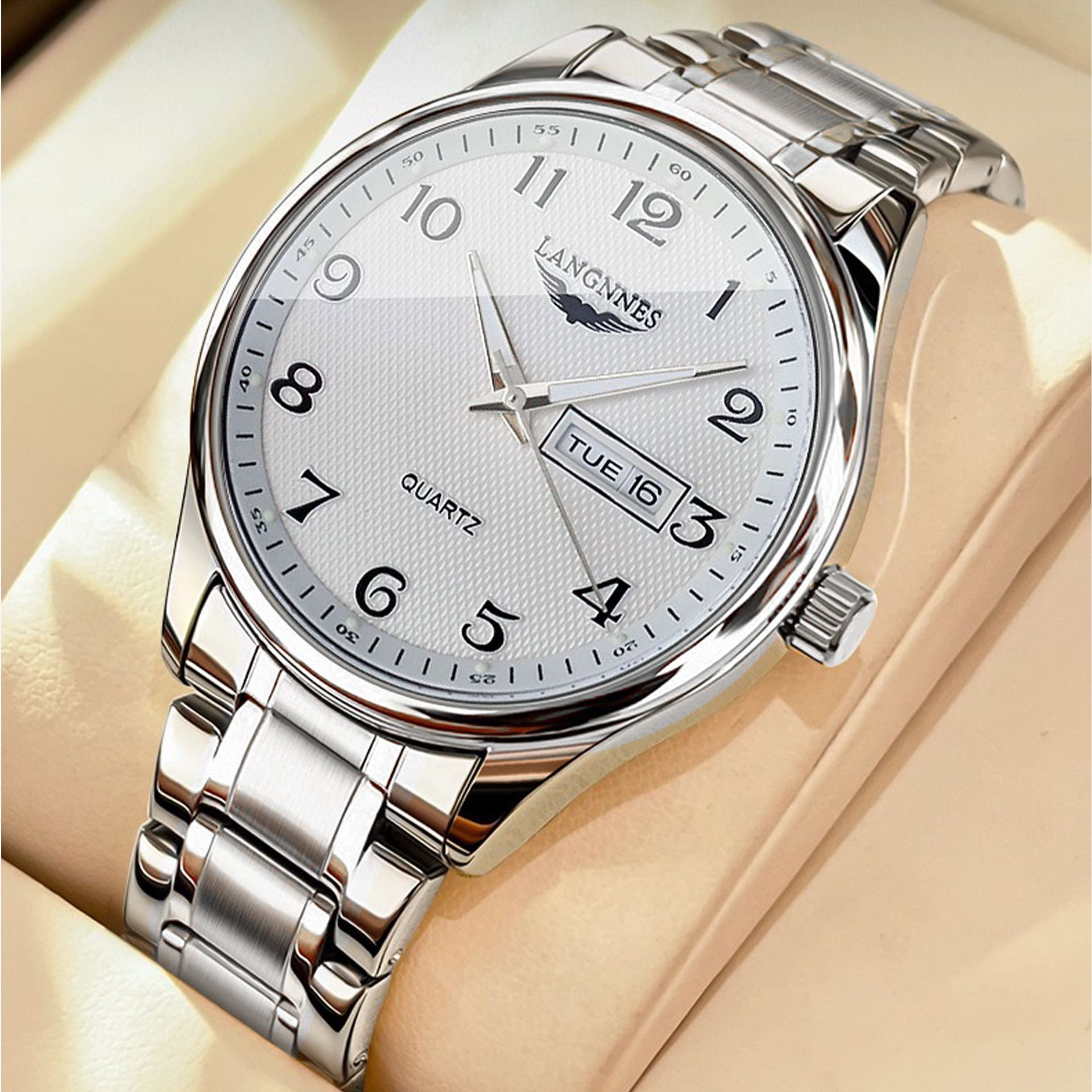 Men's Watch with Dual Calendar and Day of the Week, Fashionable ...