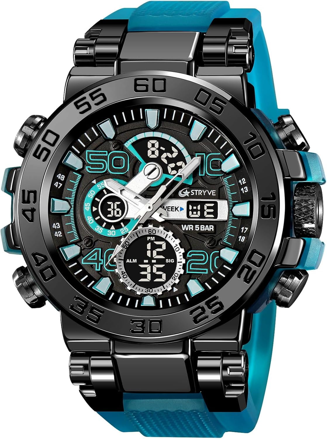 Men's Watches Sports Military Watches Waterproof Color Designer Large ...