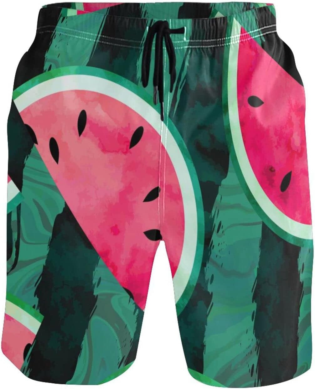Men's Watermelon Swim Shorts with Mesh Lining Swimwear,Big and Tall ...