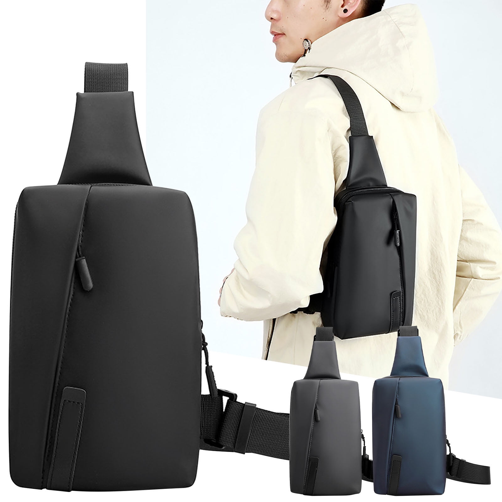 Men's Waterproof Chest Bag | High Density Fabric Crossbody Shoulder ...
