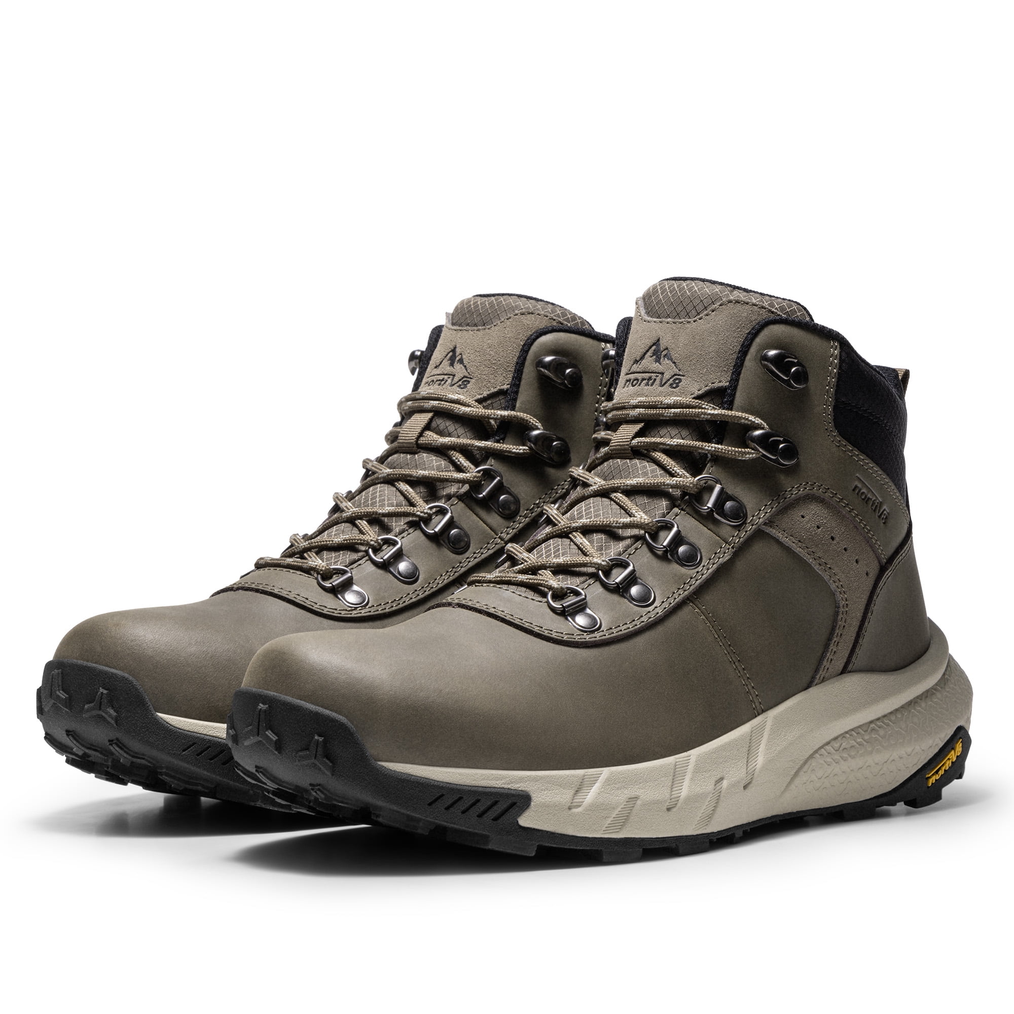 Men's Waterproof Hiking Boots Lightweight Outdoor Mid Trekking Leather ...