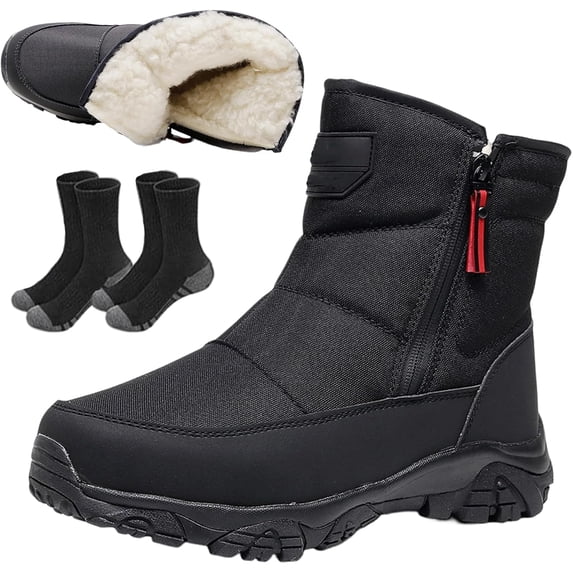 Men’s Waterproof Orthotic Winter Work Boots, Extreme Cold Protection ...