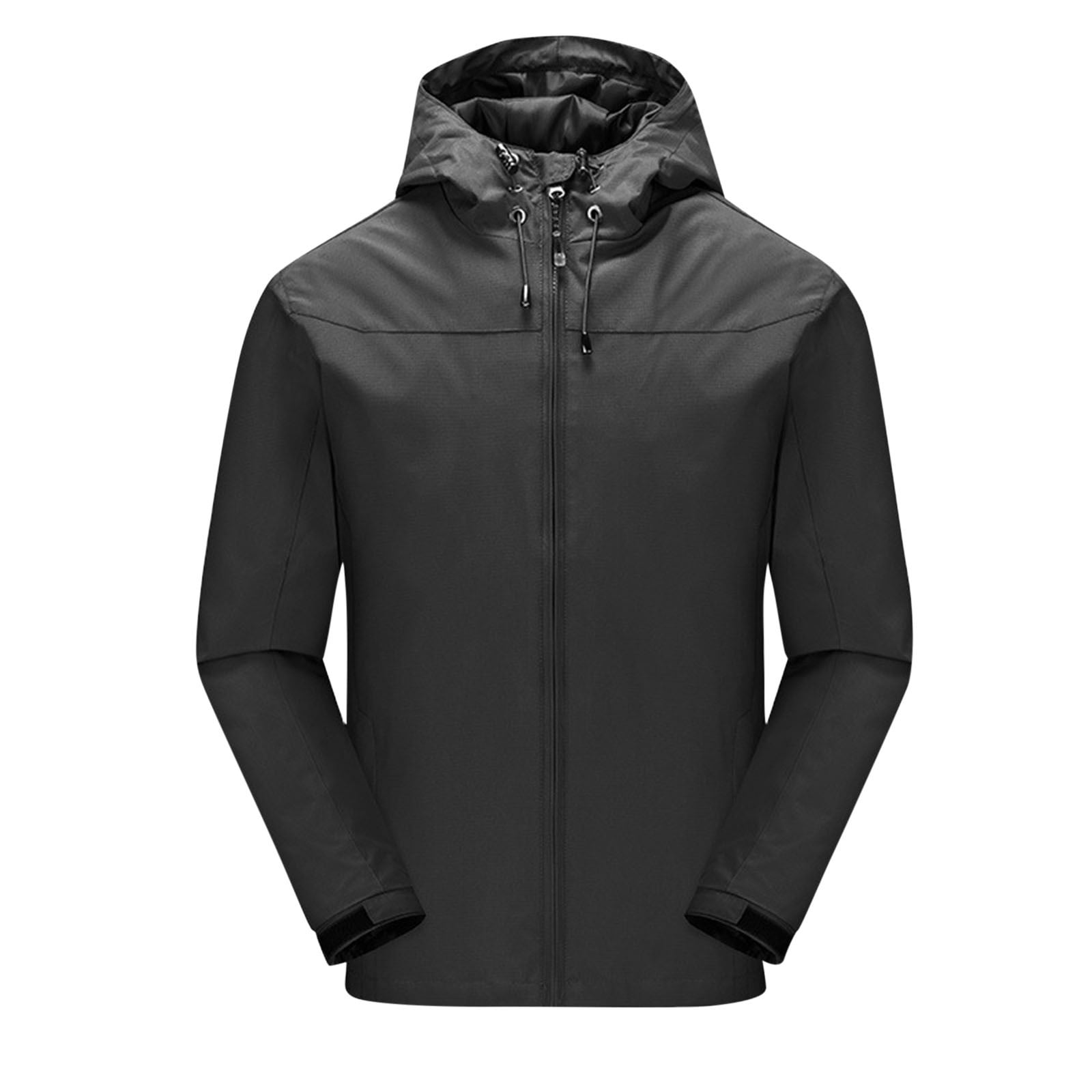 Men's Waterproof Rain Jacket with Hood Windbreaker Lightweight Rain ...
