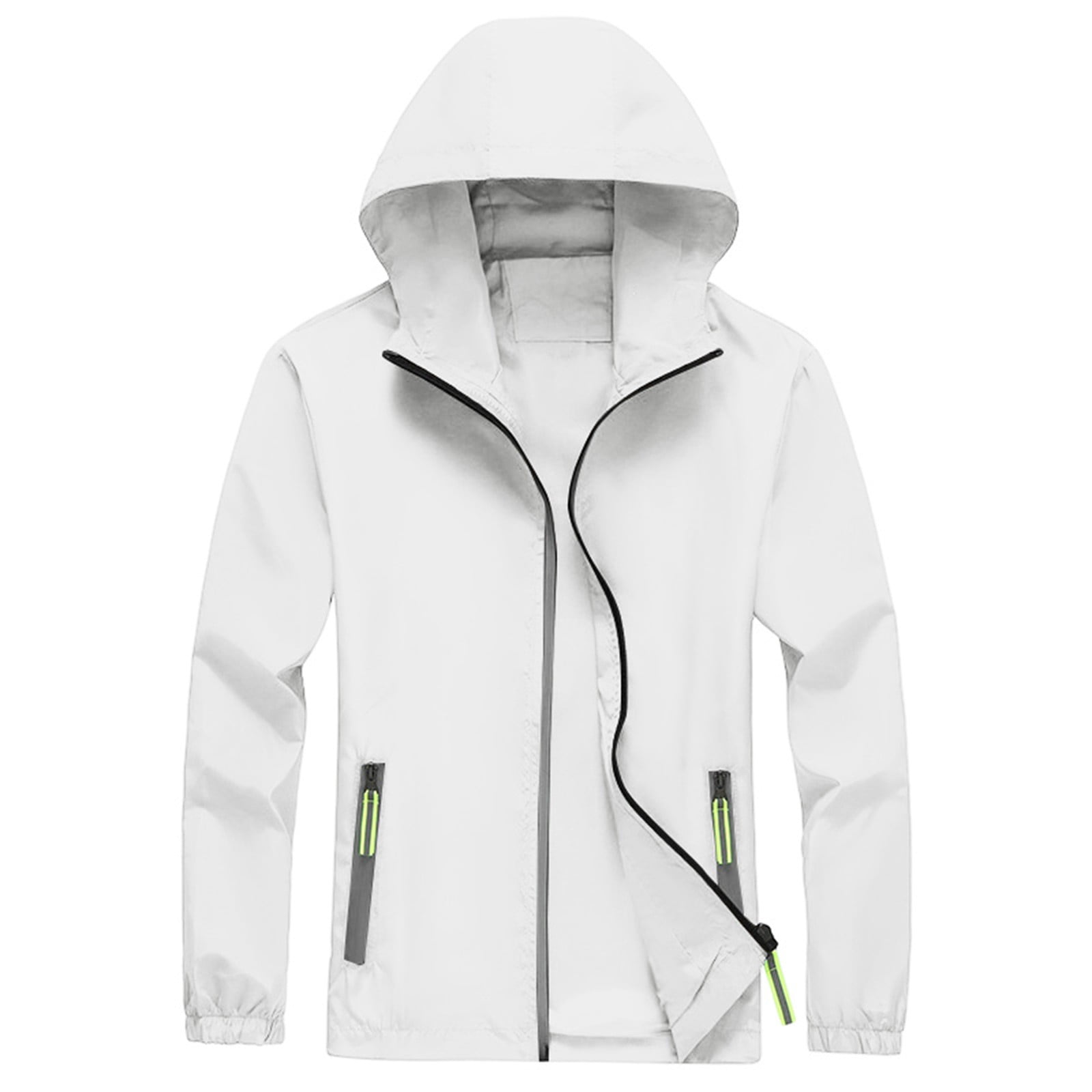 Men's Waterproof Softshell Jacket Lightweight Windbreaker Hooded Rain ...