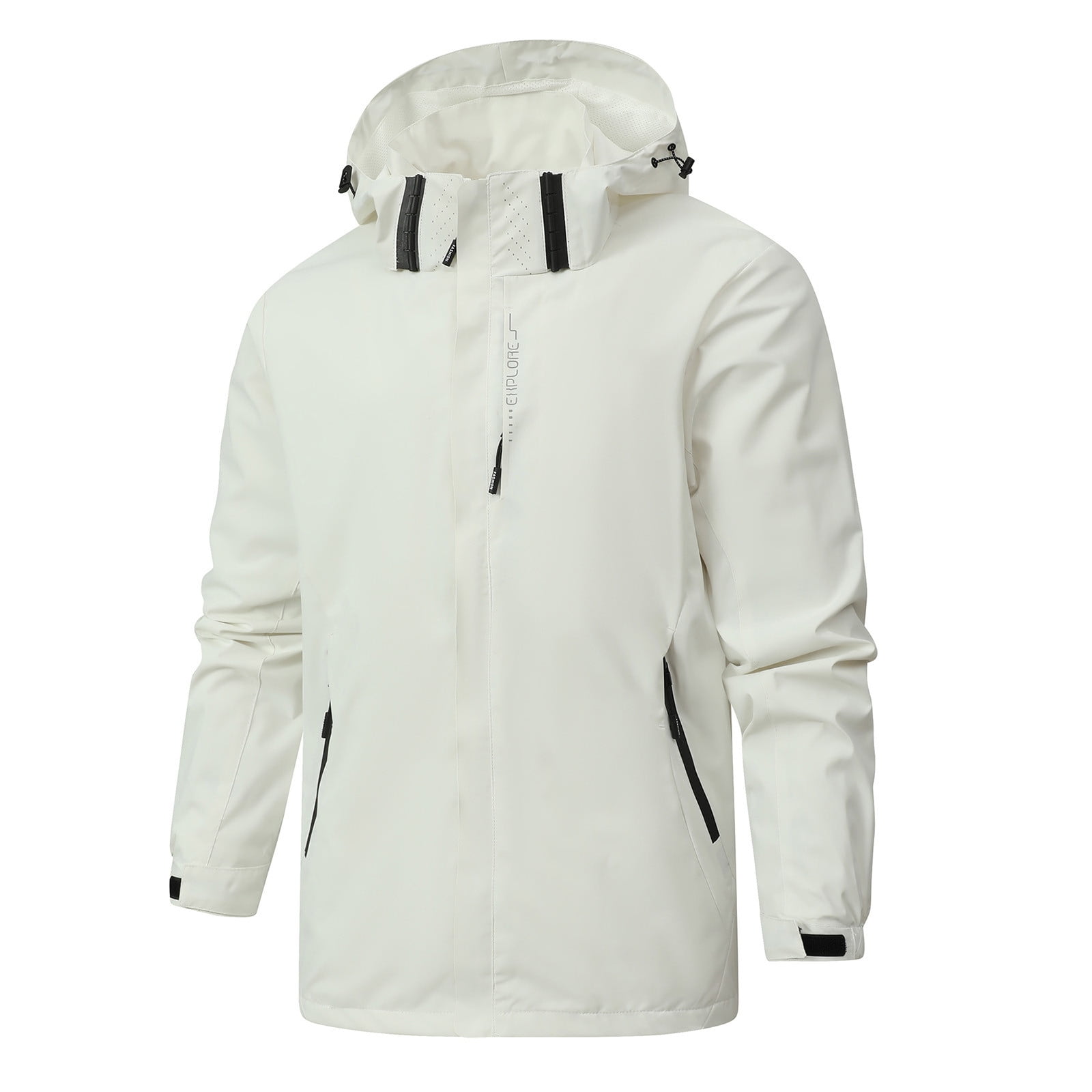 Men's Waterproof Softshell Jacket with Detachable Hood Winter ...