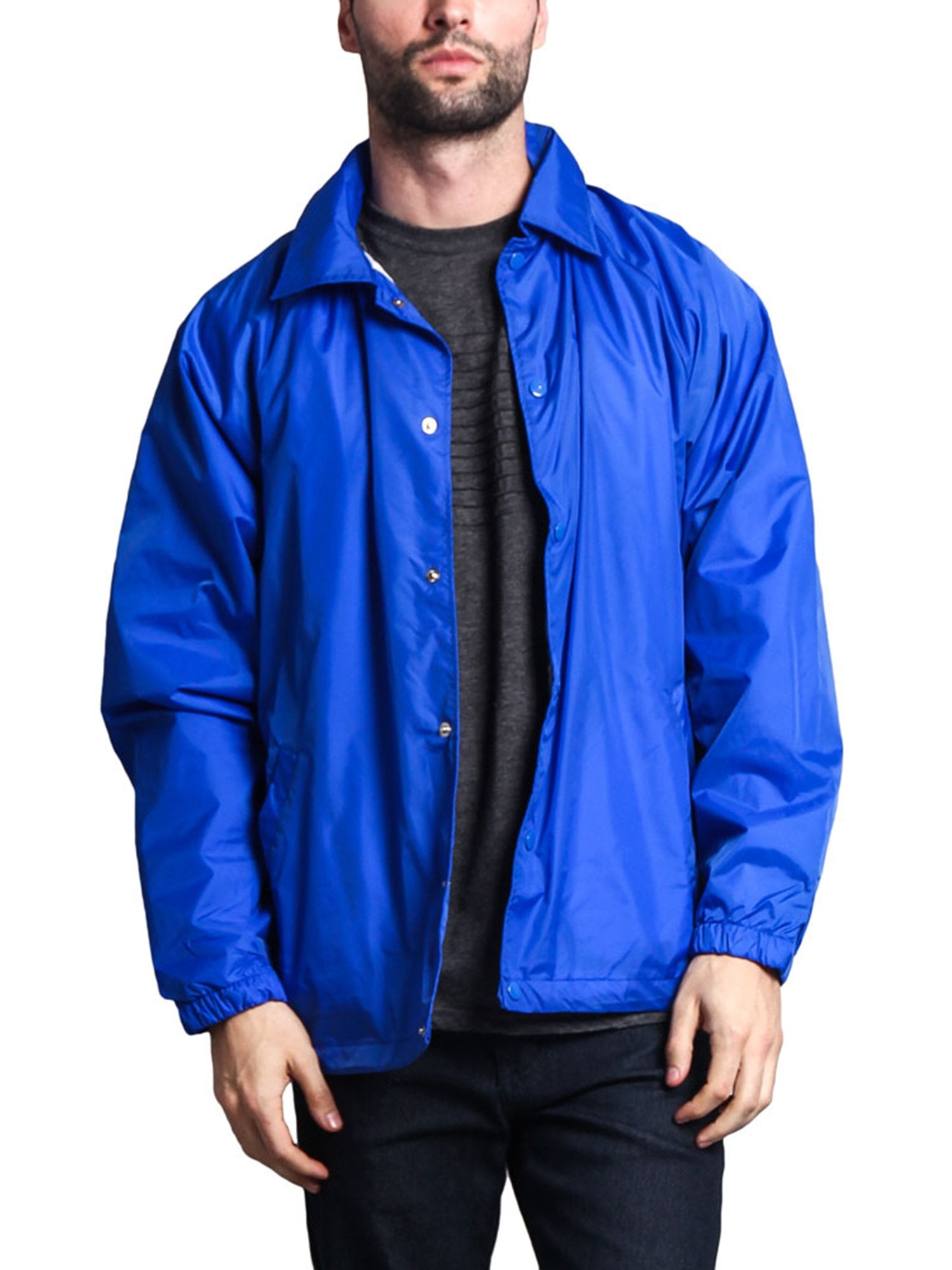 Men's Waterproof Windbreaker Jacket VOS - Royal Blue - Large - Walmart.com