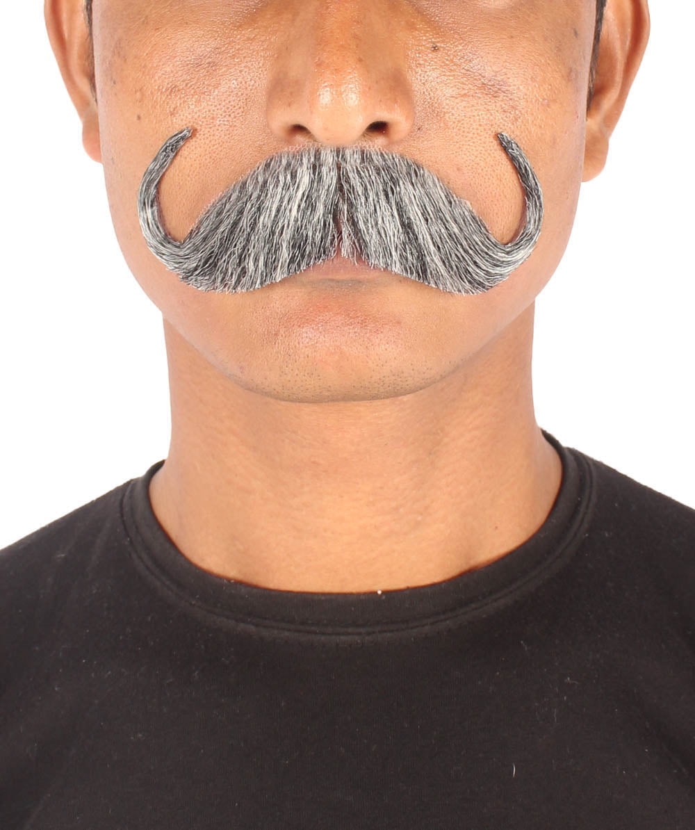 Men's Watson White Synthetic Hair Mustache | Facial Hair Multiple Color ...