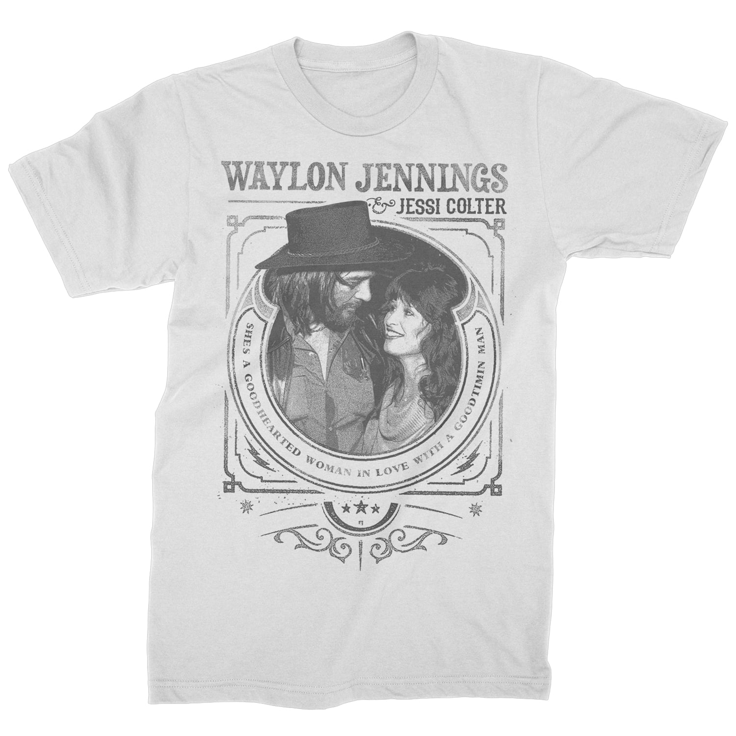 Men's Waylon Jennings Waylon and Jesse Good Timin Tee T-shirt Small ...
