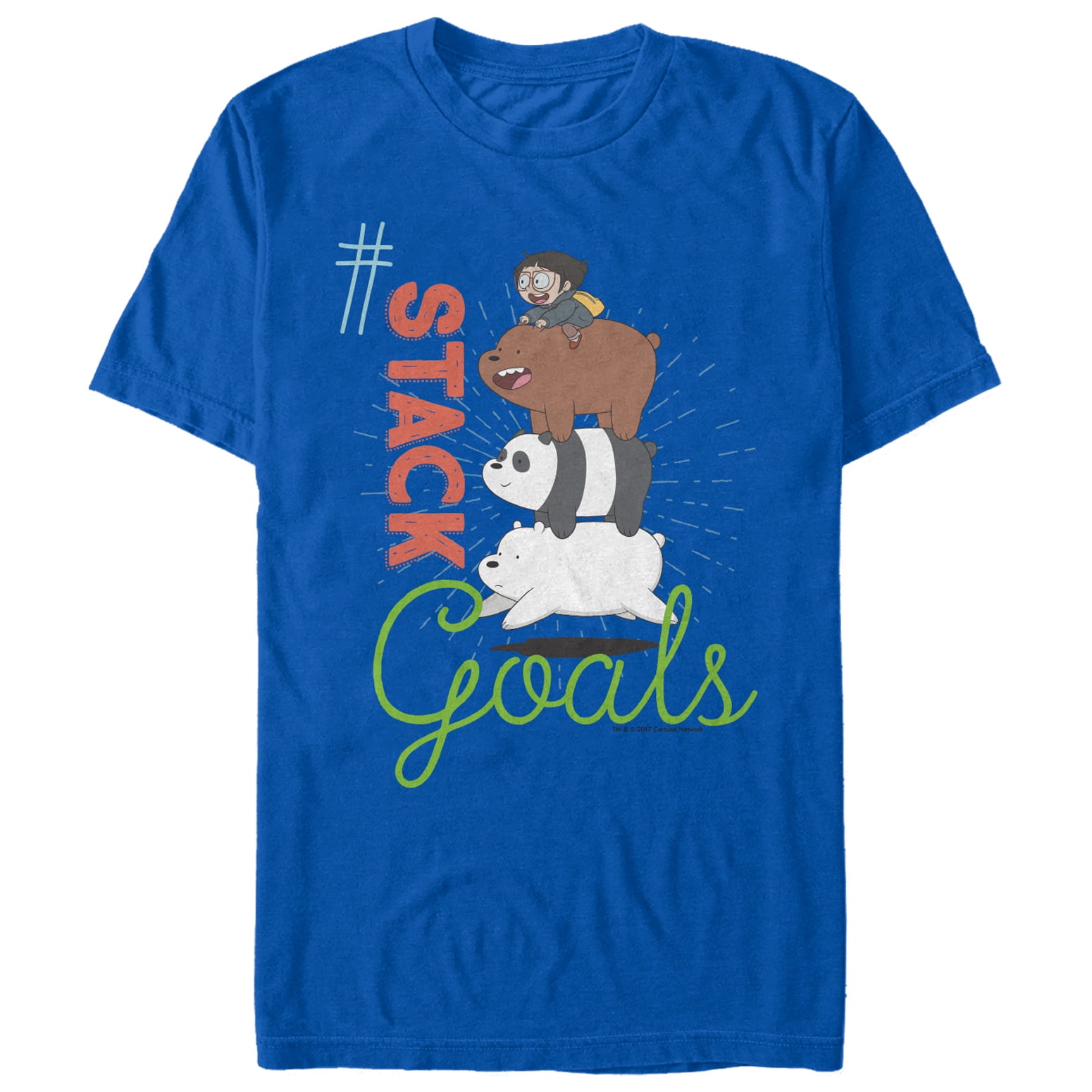 Men's We Bare Bears Stack Goals Graphic Tee Royal Blue X Large ...