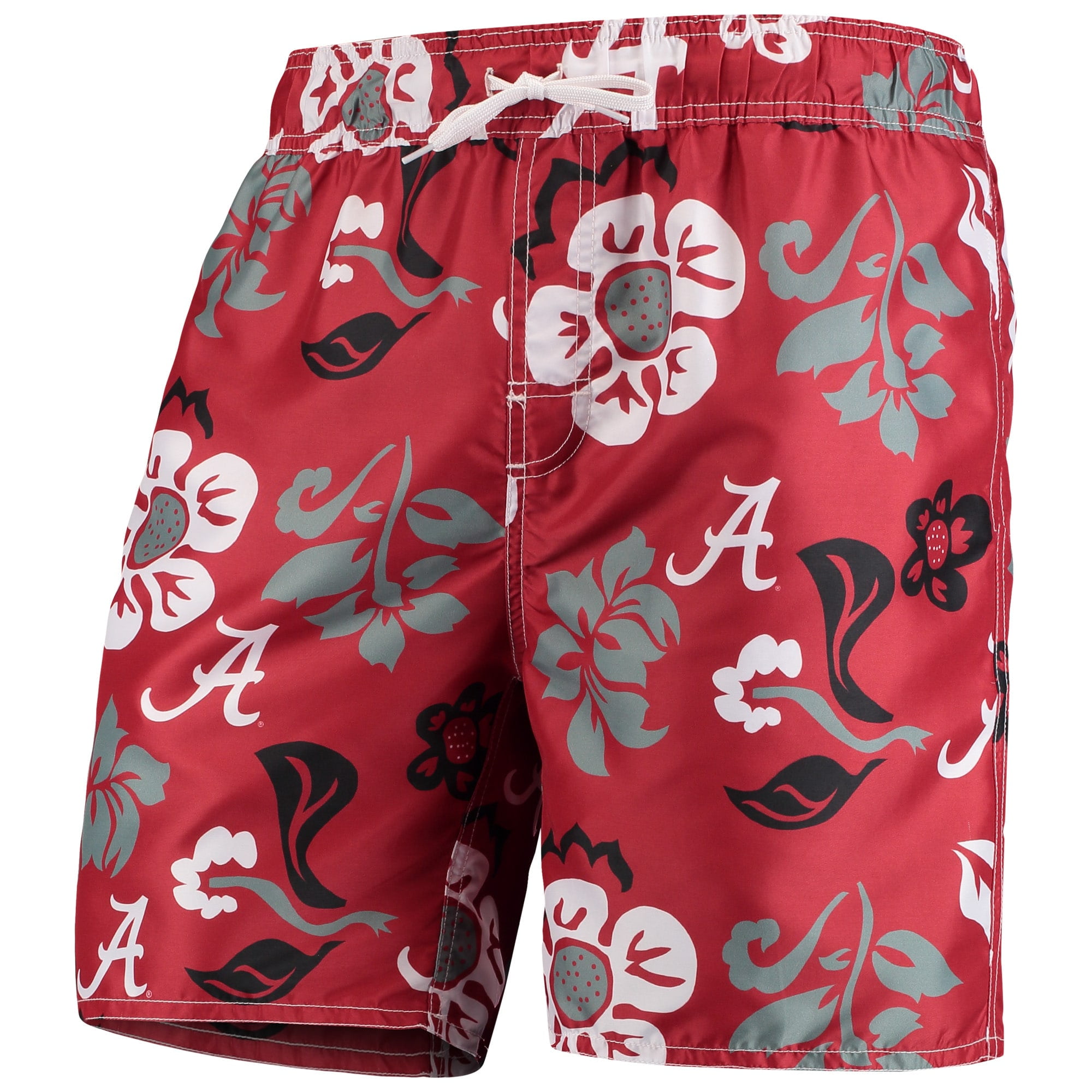 Men's Wes & Willy Crimson Alabama Crimson Tide Floral Volley Swim ...