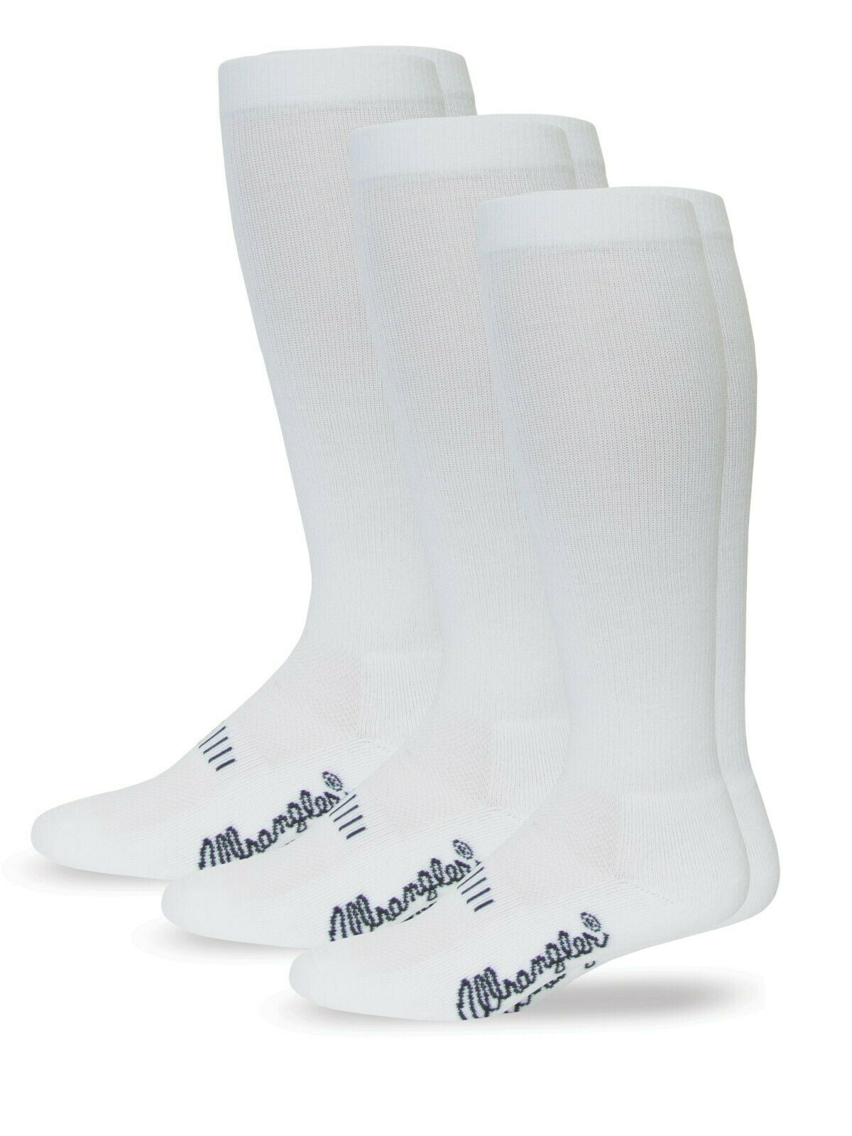 Wrangler Men's Western Boot Cushion Over the Calf Socks 3 Pack with ...
