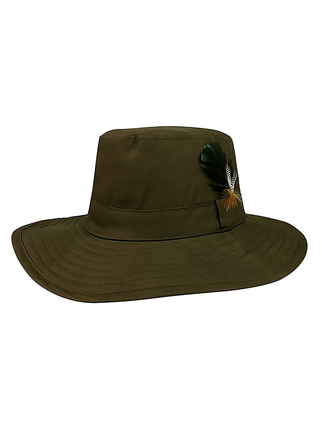 Men's Western Outdoor Hat - Waxed Cotton Wind & Water Proof Adventure ...