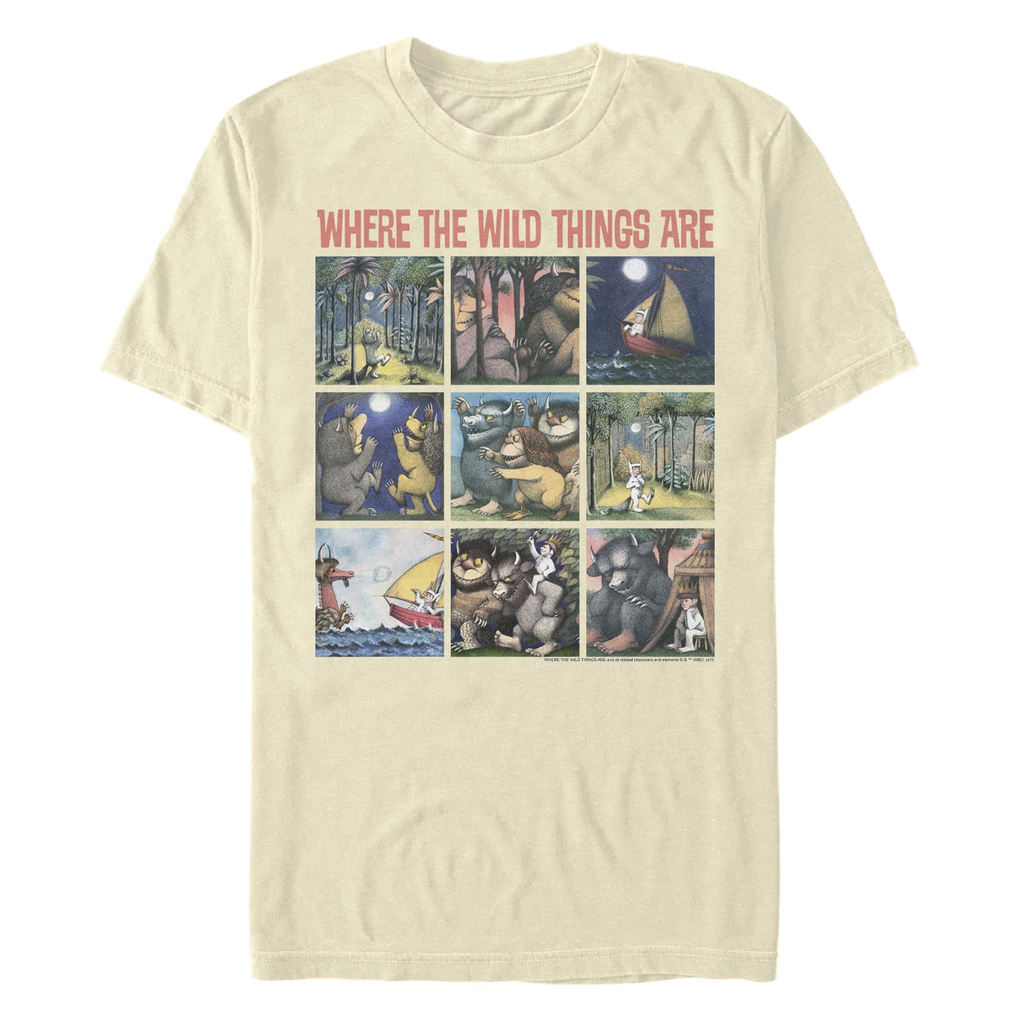 Men's Where the Wild Things Are Colorful Scenes Graphic T-Shirt ...
