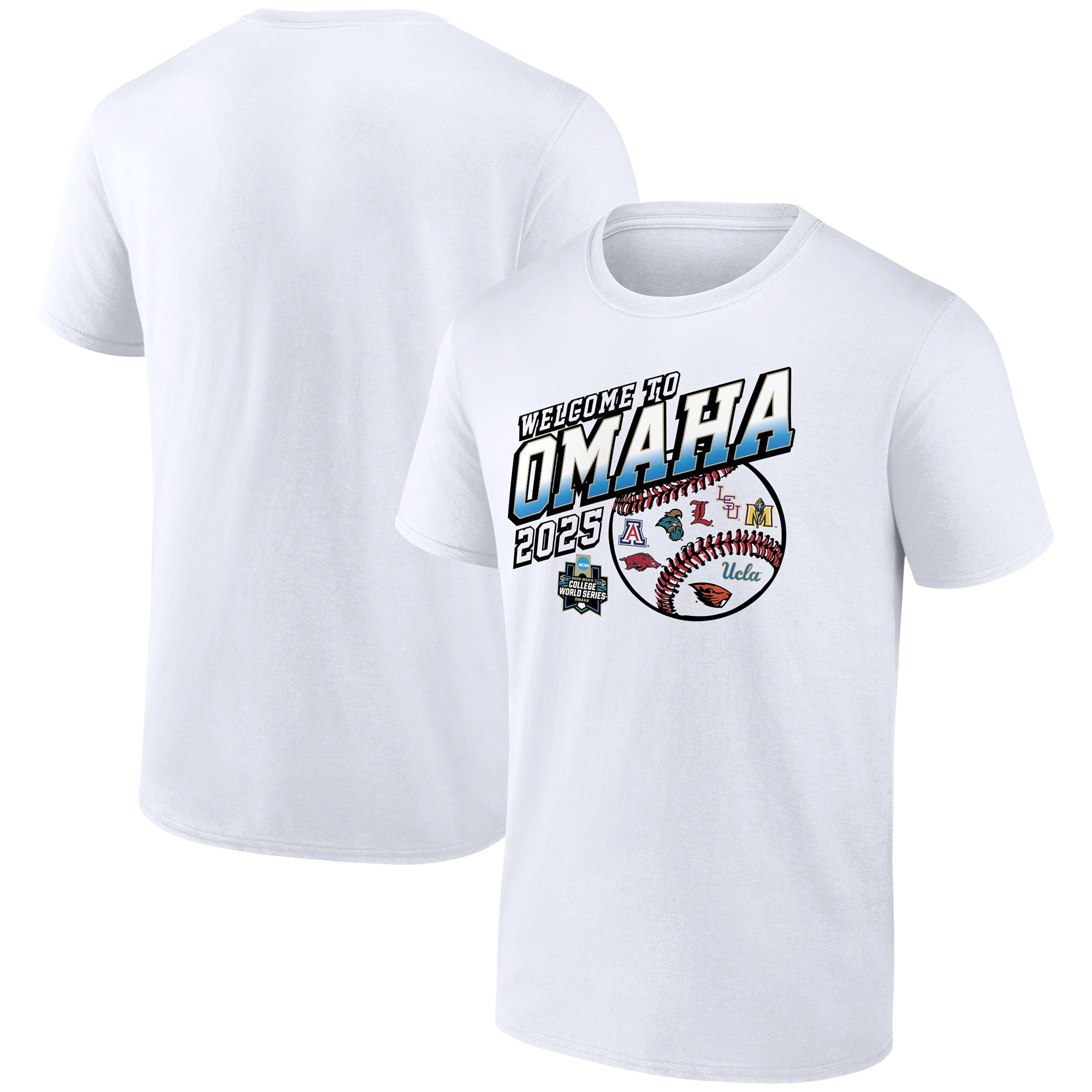 Men's White 2025 NCAA Baseball Men's College World Series Bullpen Ace T ...