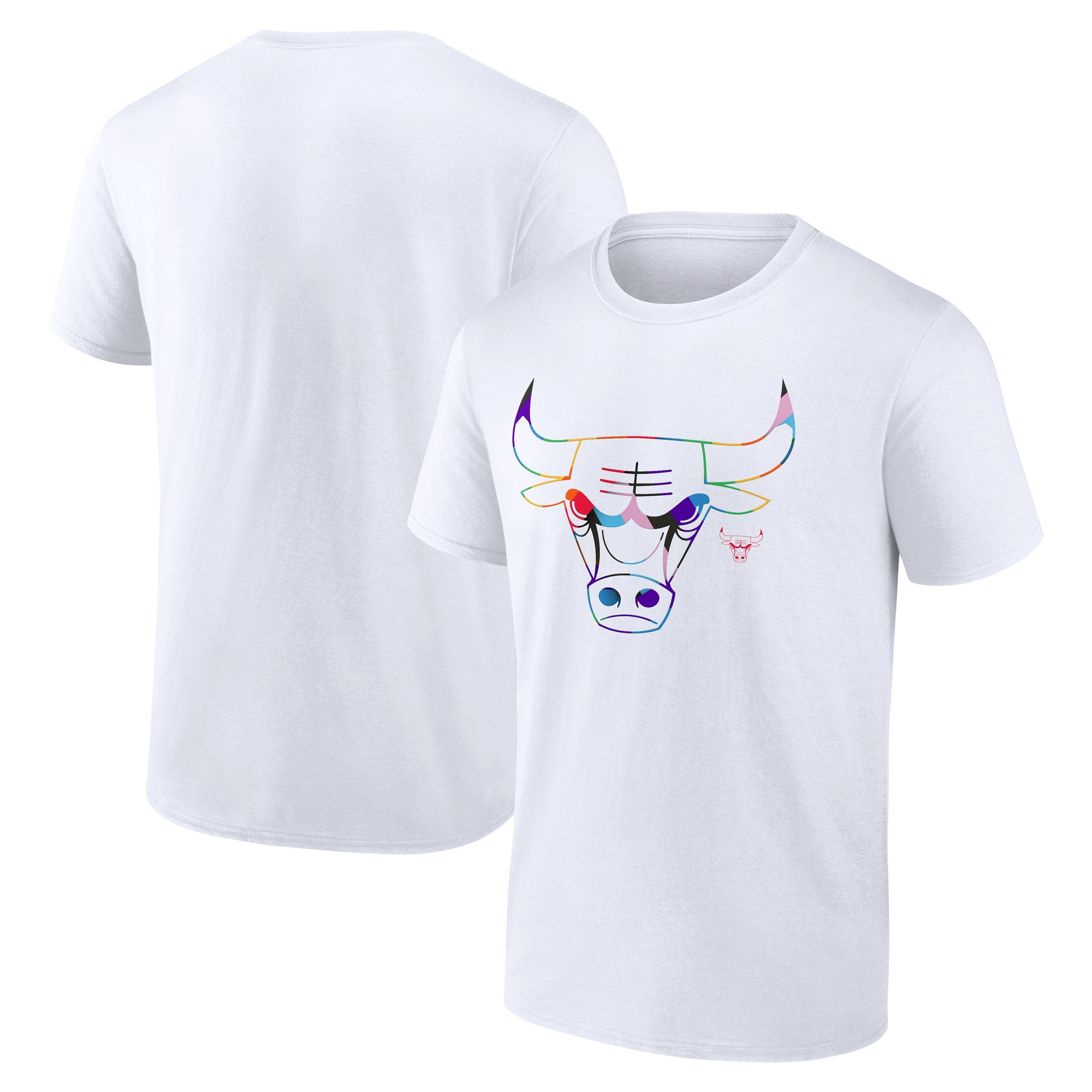 Men's White Chicago Bulls Team Logo Pride T-Shirt - Walmart.com