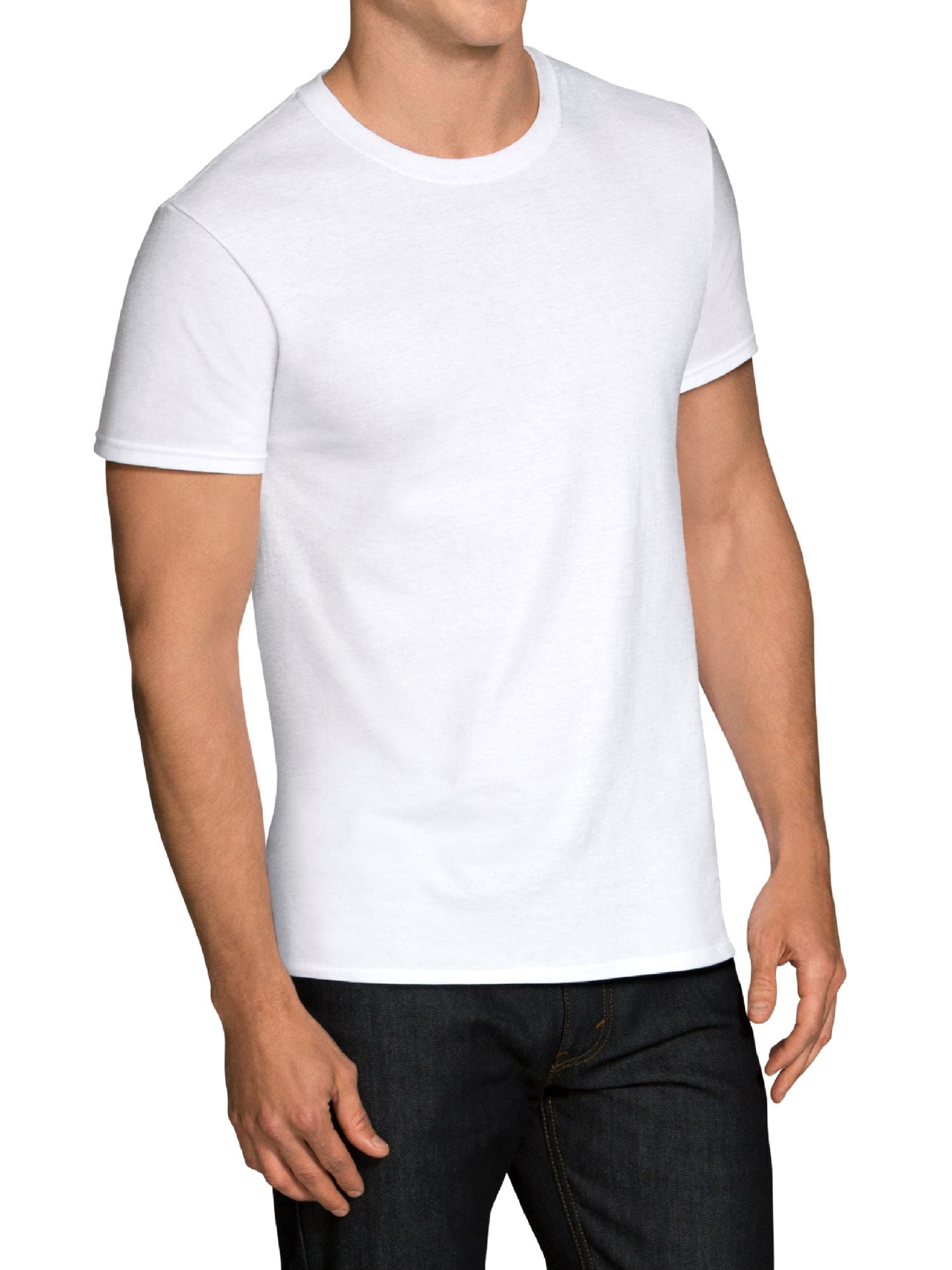 Men's White Crew Undershirts, 6+3 Bonus Pack - Walmart.com