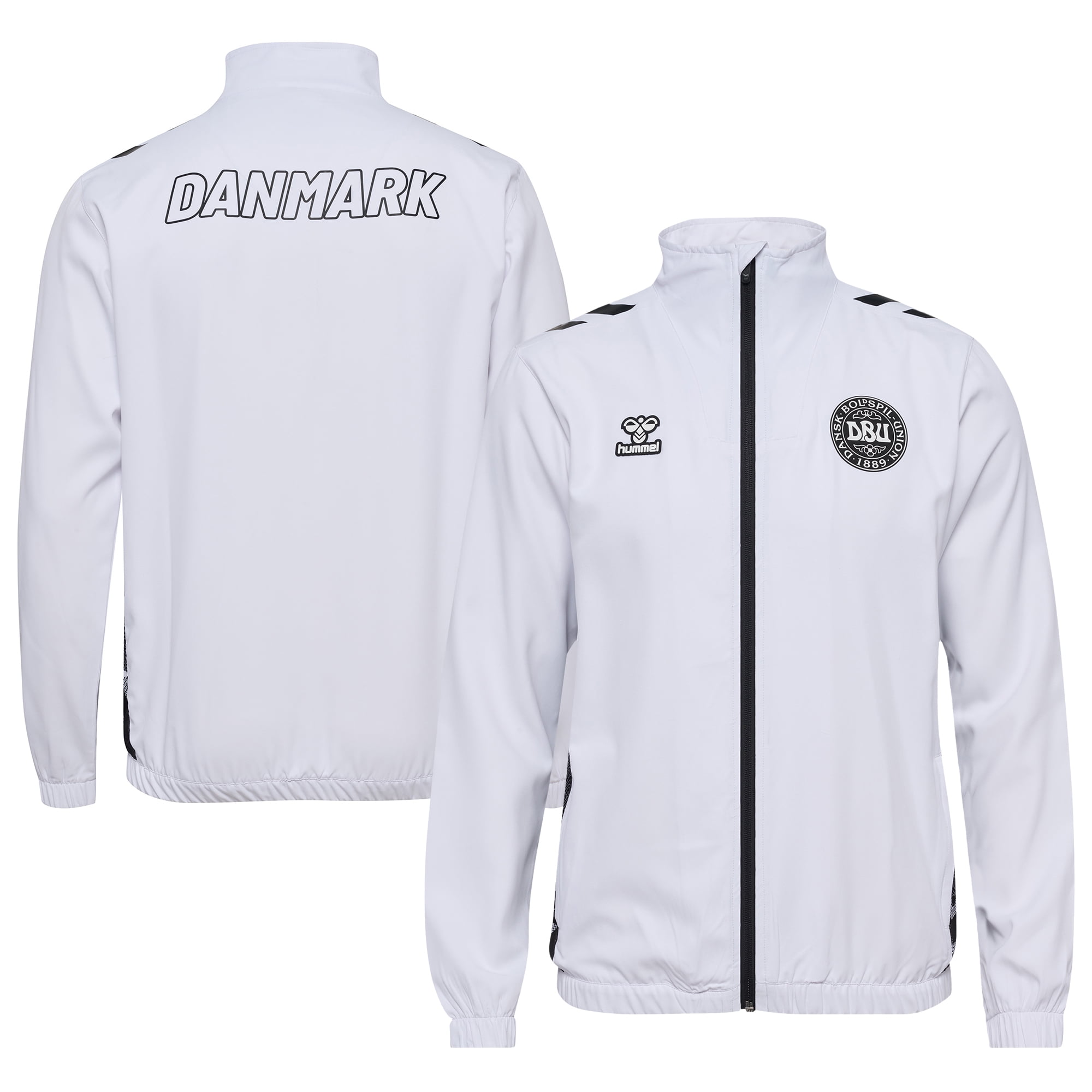 Men's White Denmark National Team 2024 Line Up Full-Zip Jacket ...