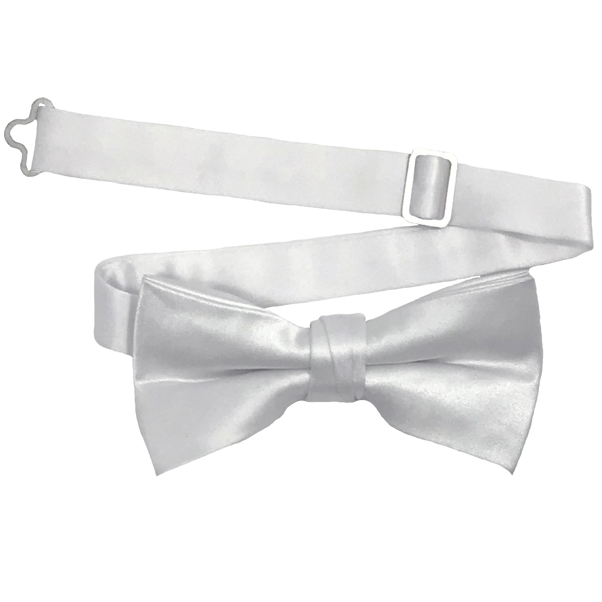 Men’s White Formal Satin Pre-Tied Bow Tie in a Variety of Colors by ...