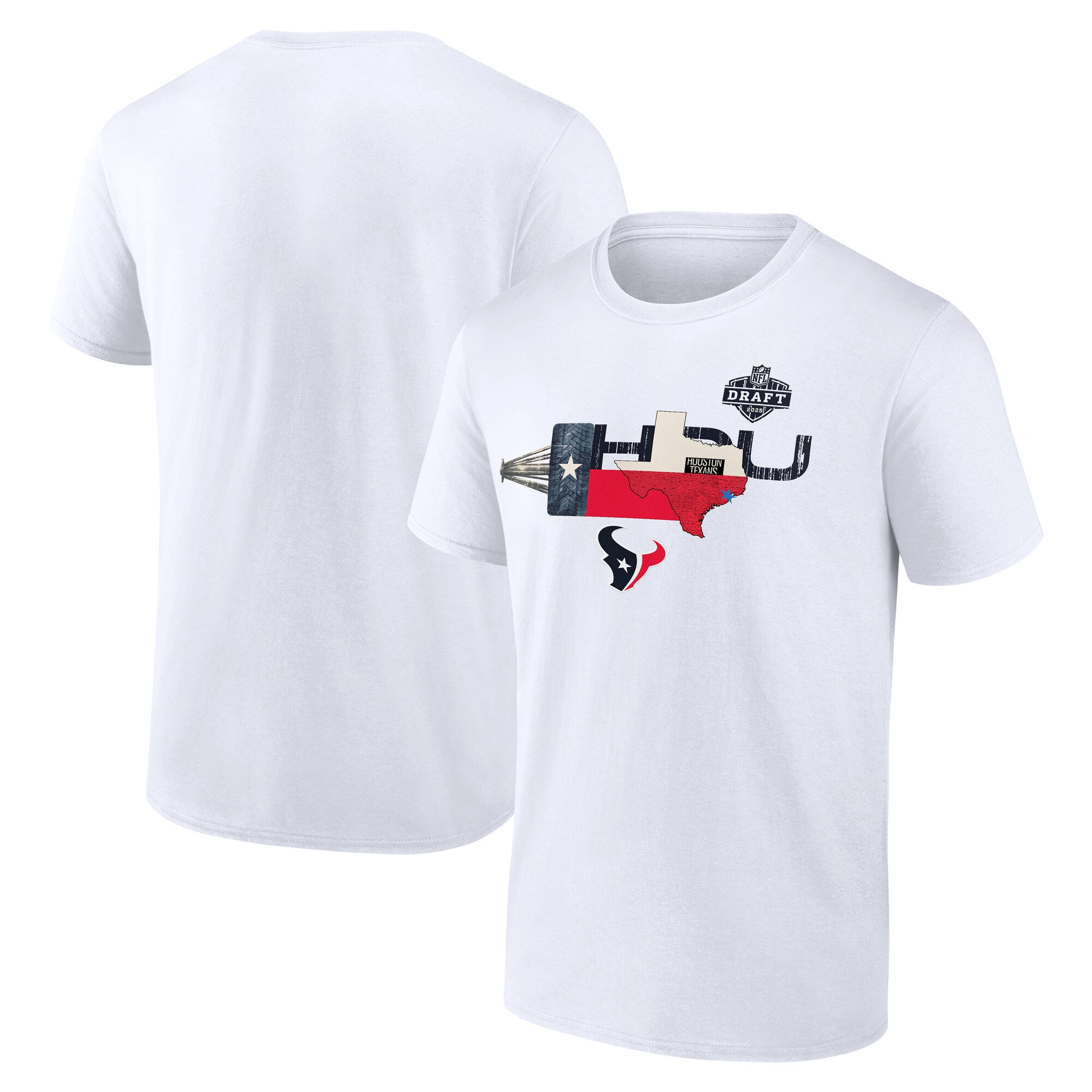 Men's White Houston Texans 2025 NFL Draft T-Shirt - Walmart.com