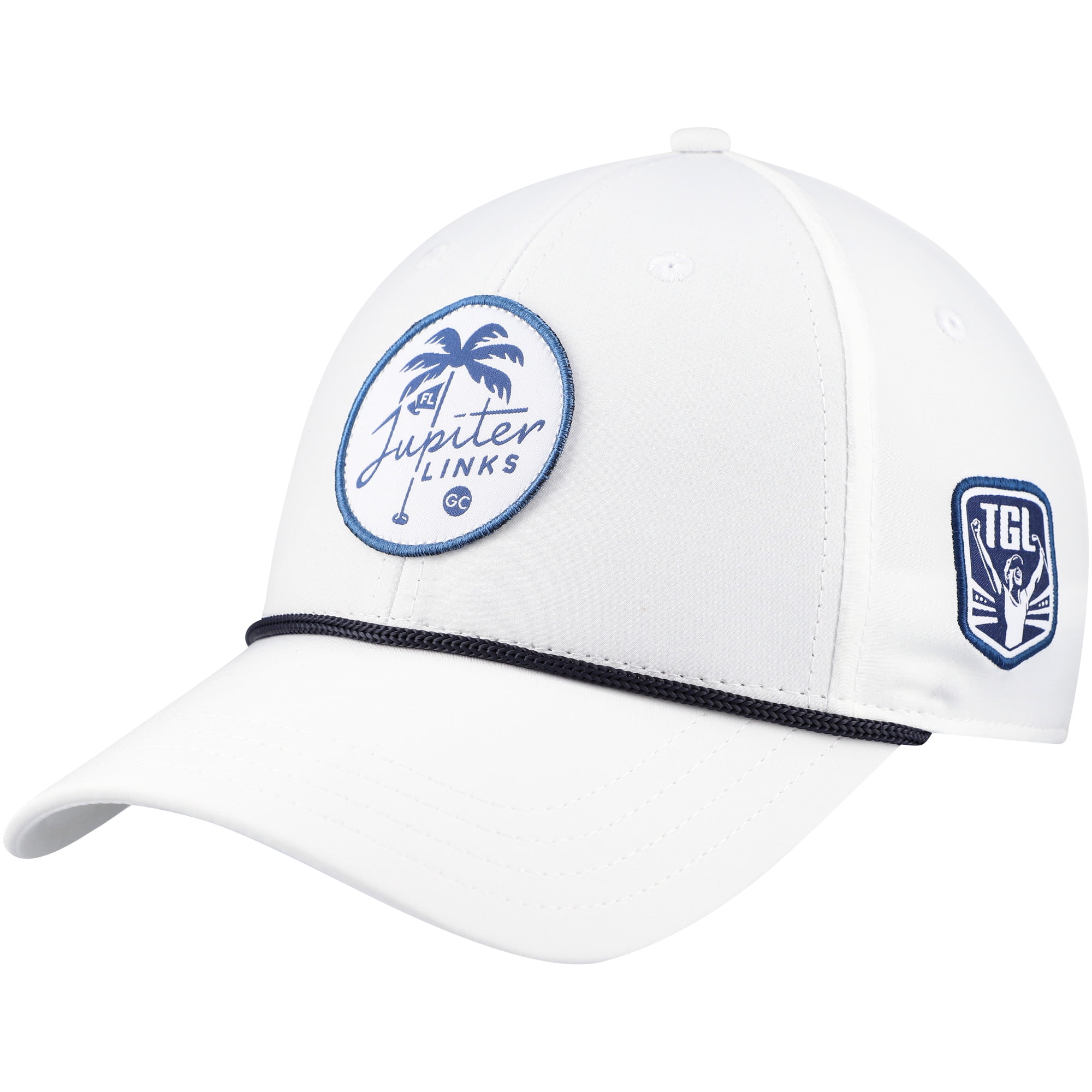 Men's White Jupiter Links Golf Club Core Roundel Rope Adjustable Hat ...